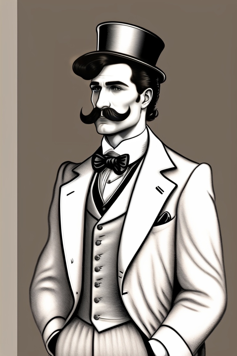 Lexica - Man in the 1900s, working as a butler, with monocle and a ...