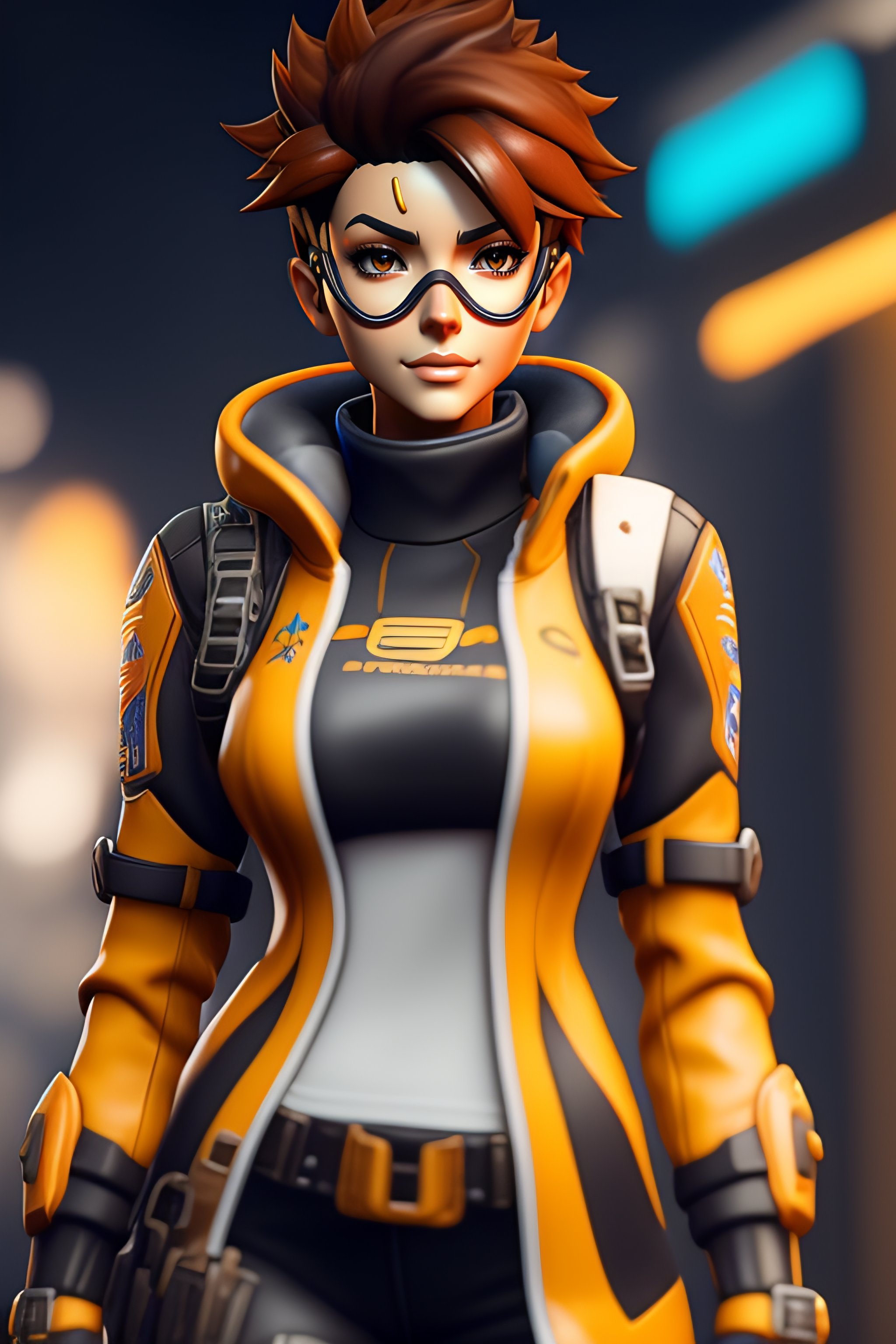 Lexica - Tracer from overwatch, highly detailed, otrn clothes
