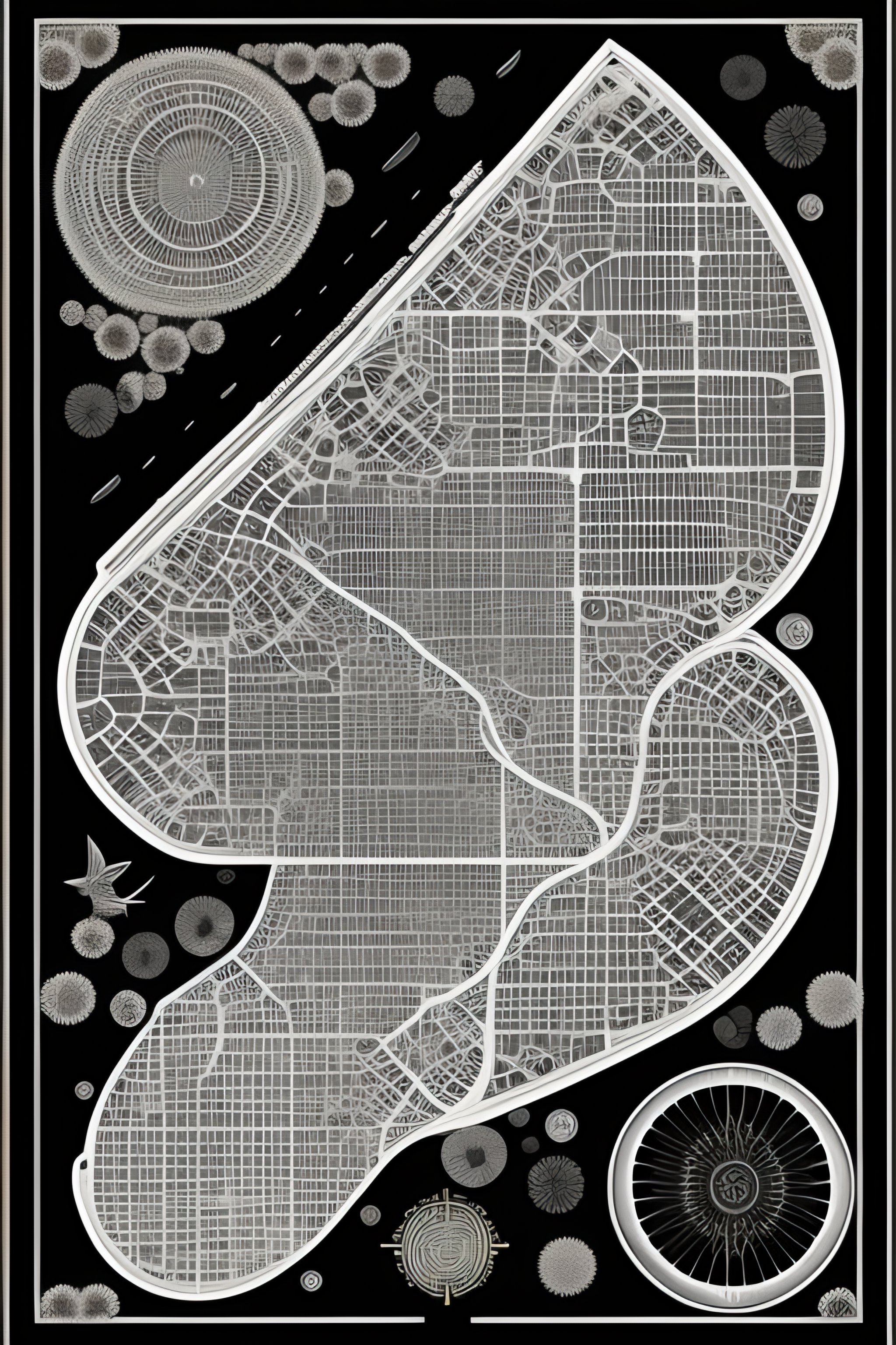 Lexica - Top view of Tokyo city grid, intricate, very detailed, in the ...
