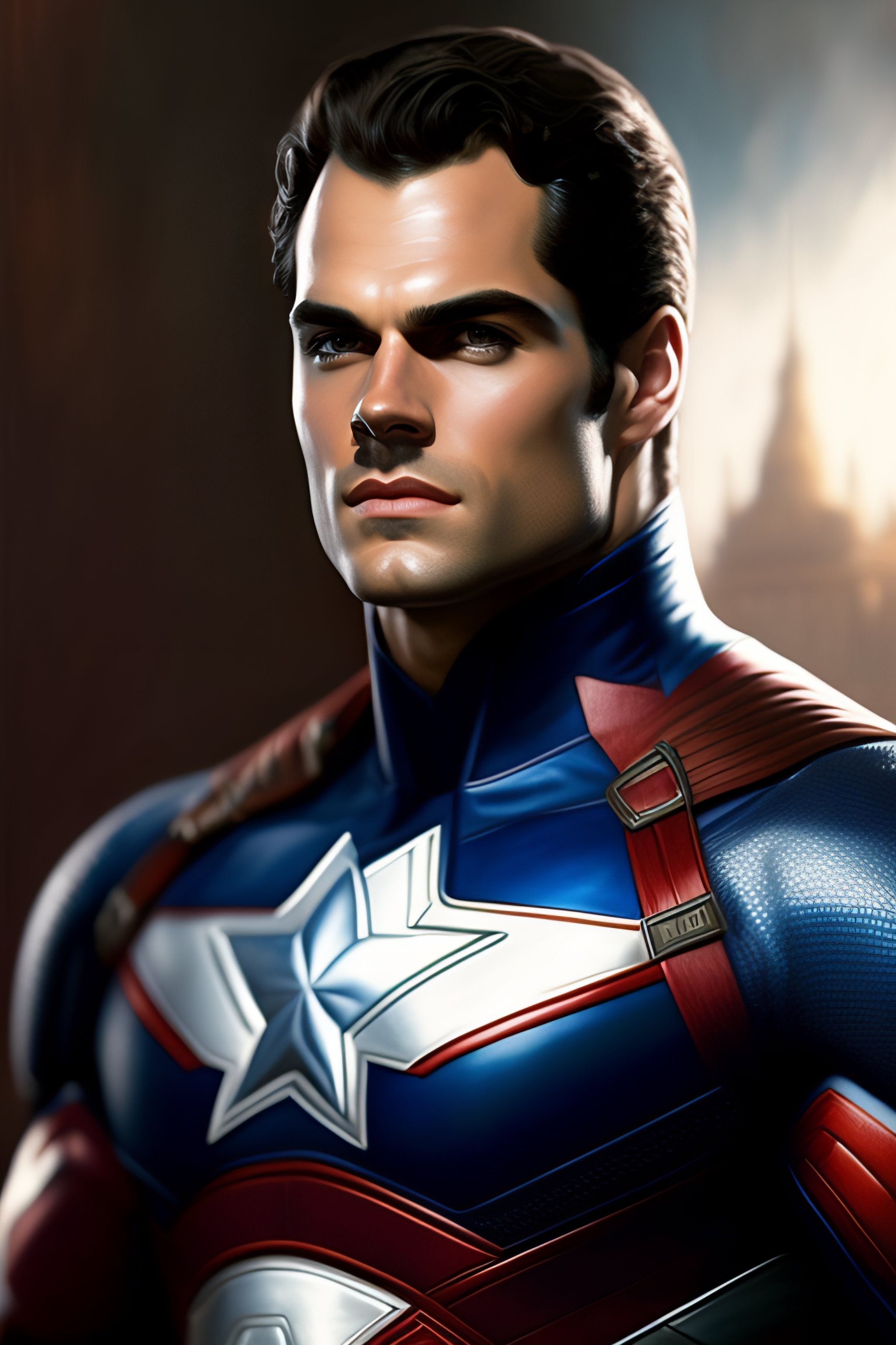 Lexica - Detailed paint of henry cavill as captain america, highly ...