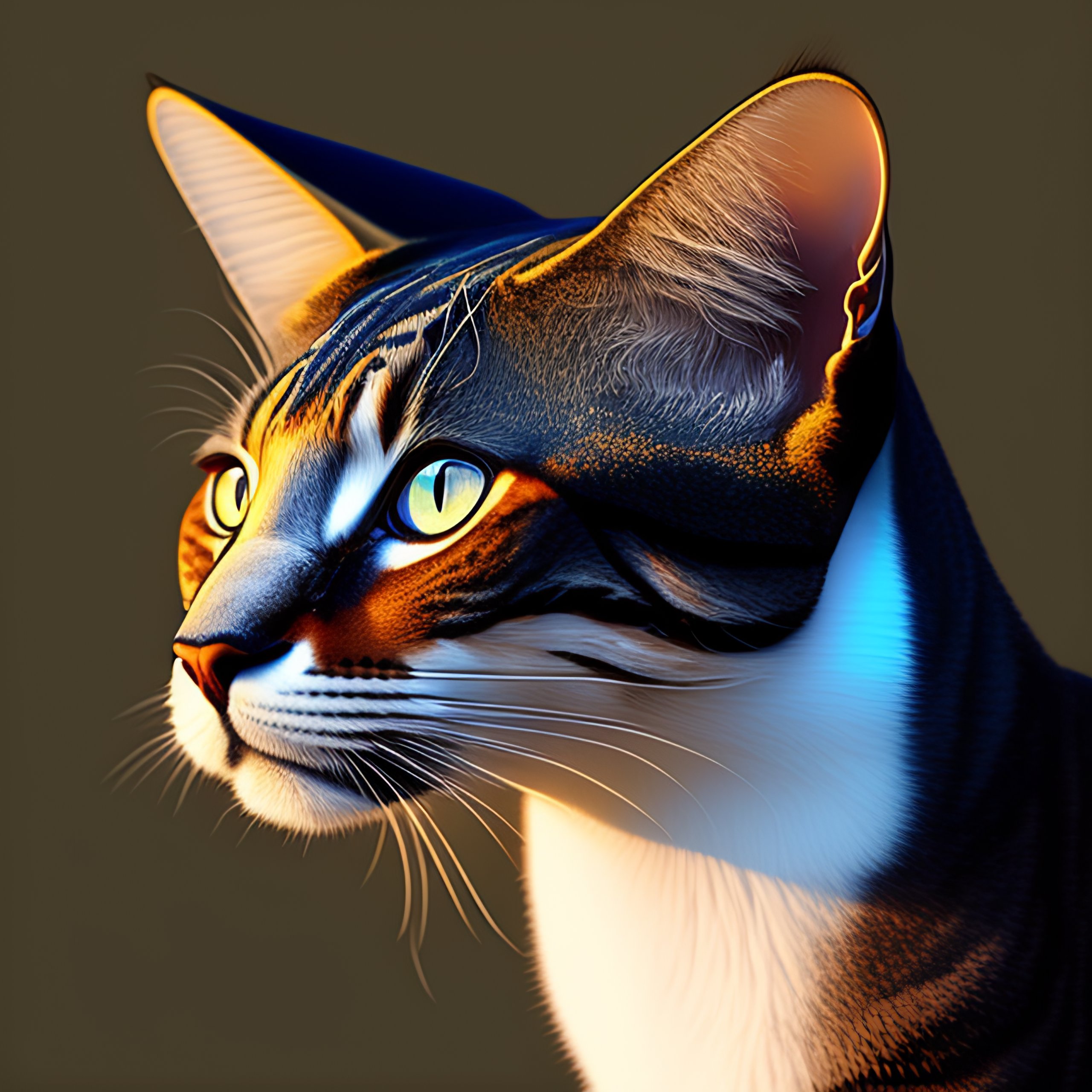 Lexica - Illustration of an animal avatar, cat profile picture kids ...
