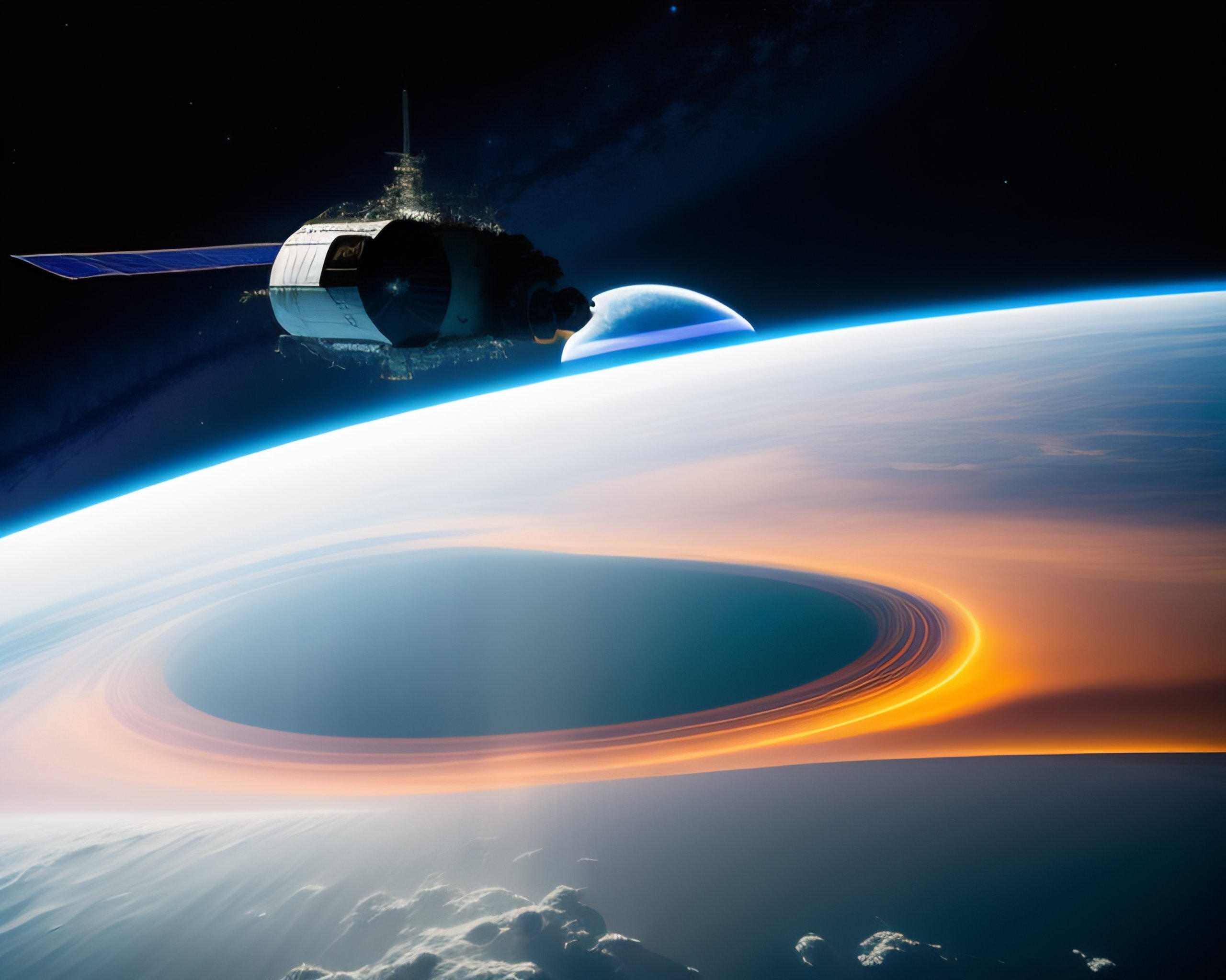 Lexica - A photograph of NASA spacecraft, in orbit, international space ...