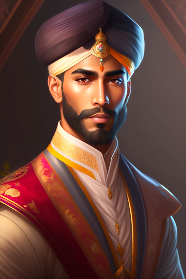 Lexica - Portrait of a beautiful sikh male supermodels wearing ...