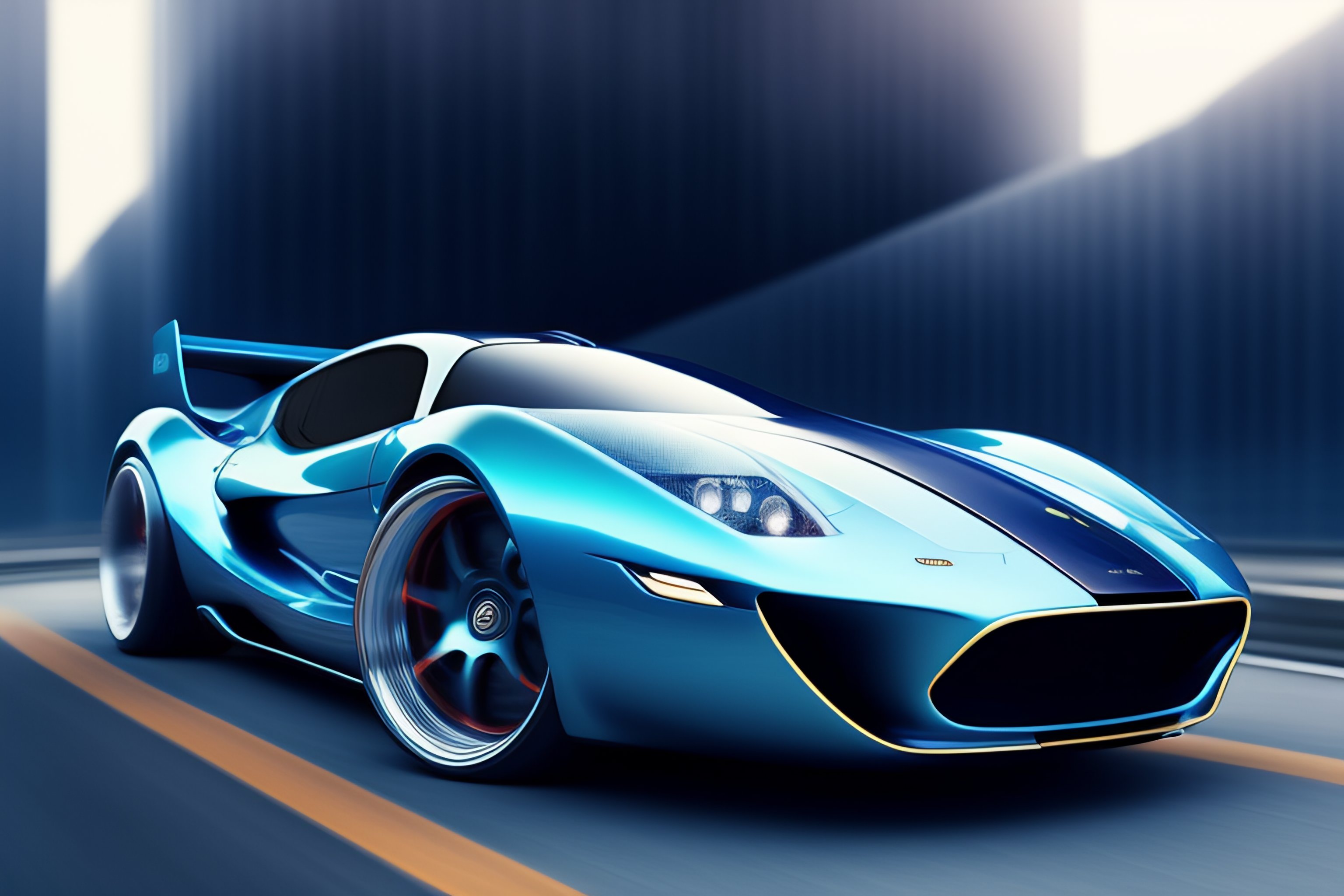 Lexica - Neo - futuristic blue car, cybernetics, neo - futuristic ...