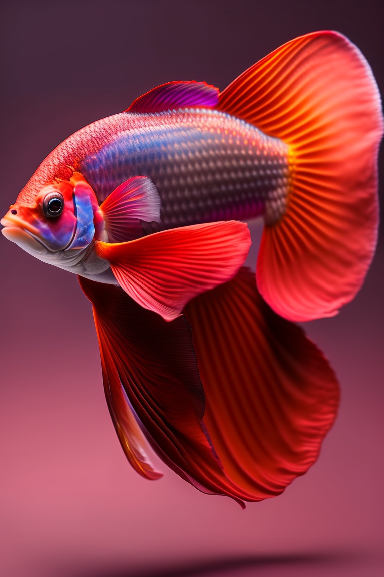 Lexica - Red betta fish,4k,hd,vibrant color