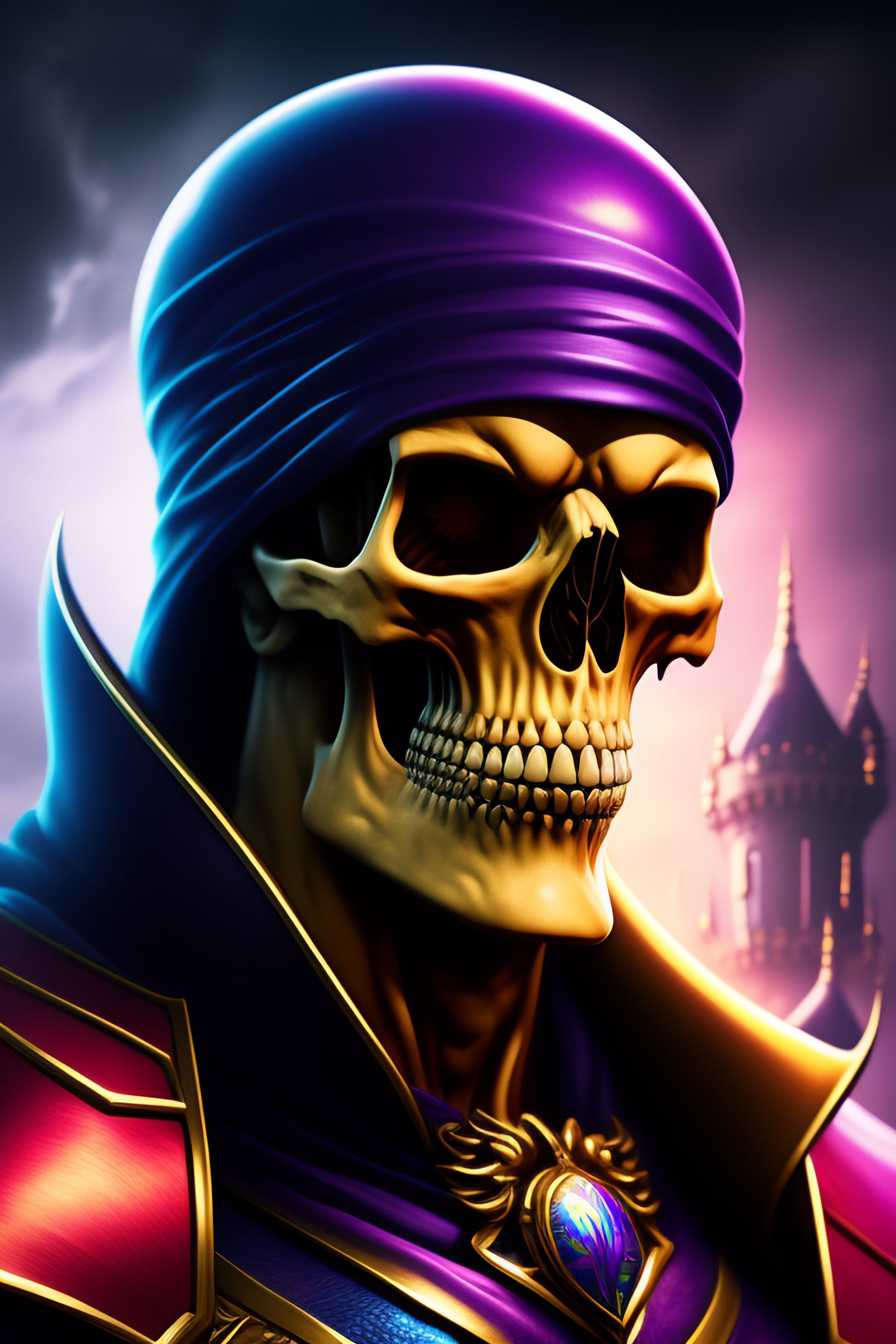 Lexica - Portrait of a Skeletor in Castle Grayskull