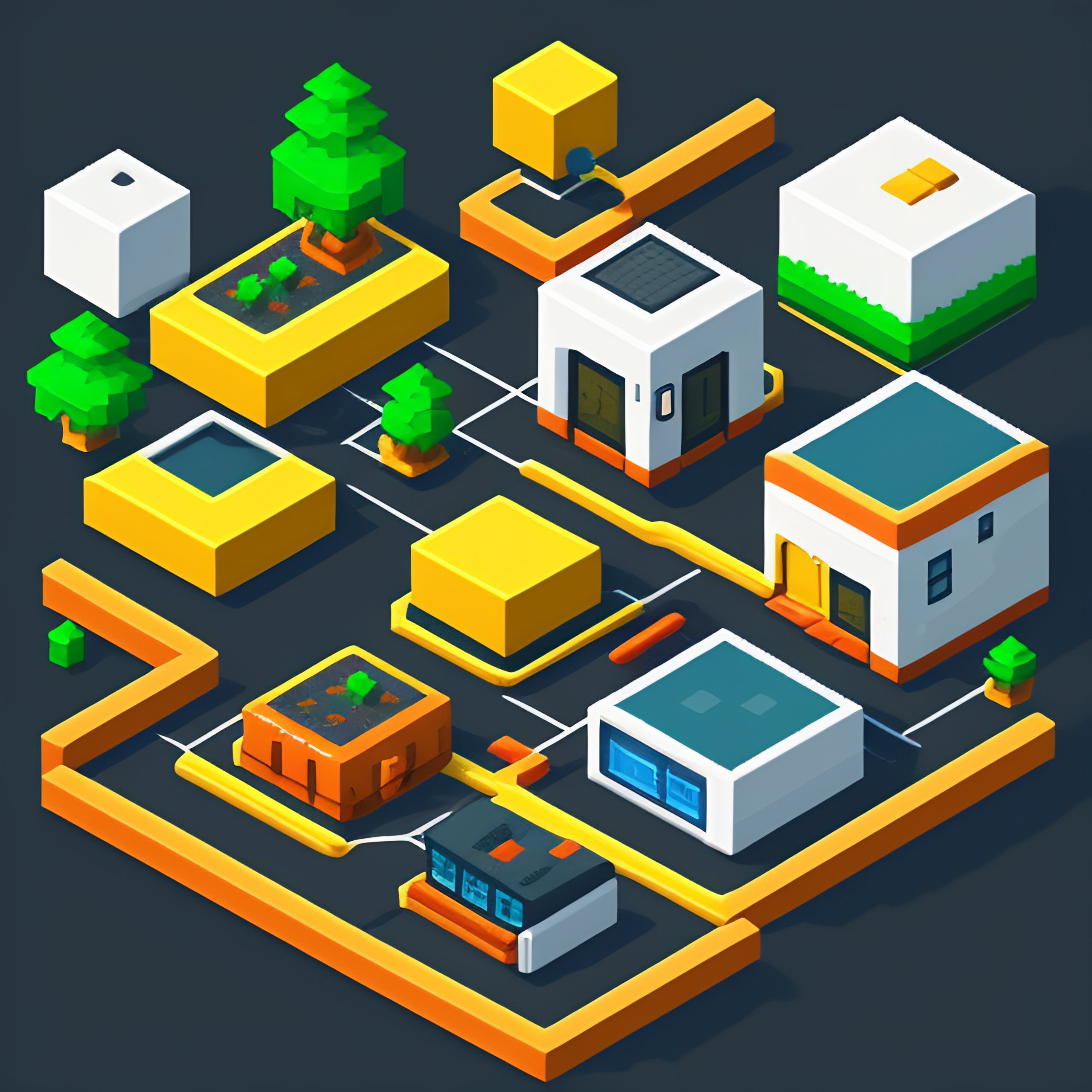 Lexica - Modern isometric pixel art tileset