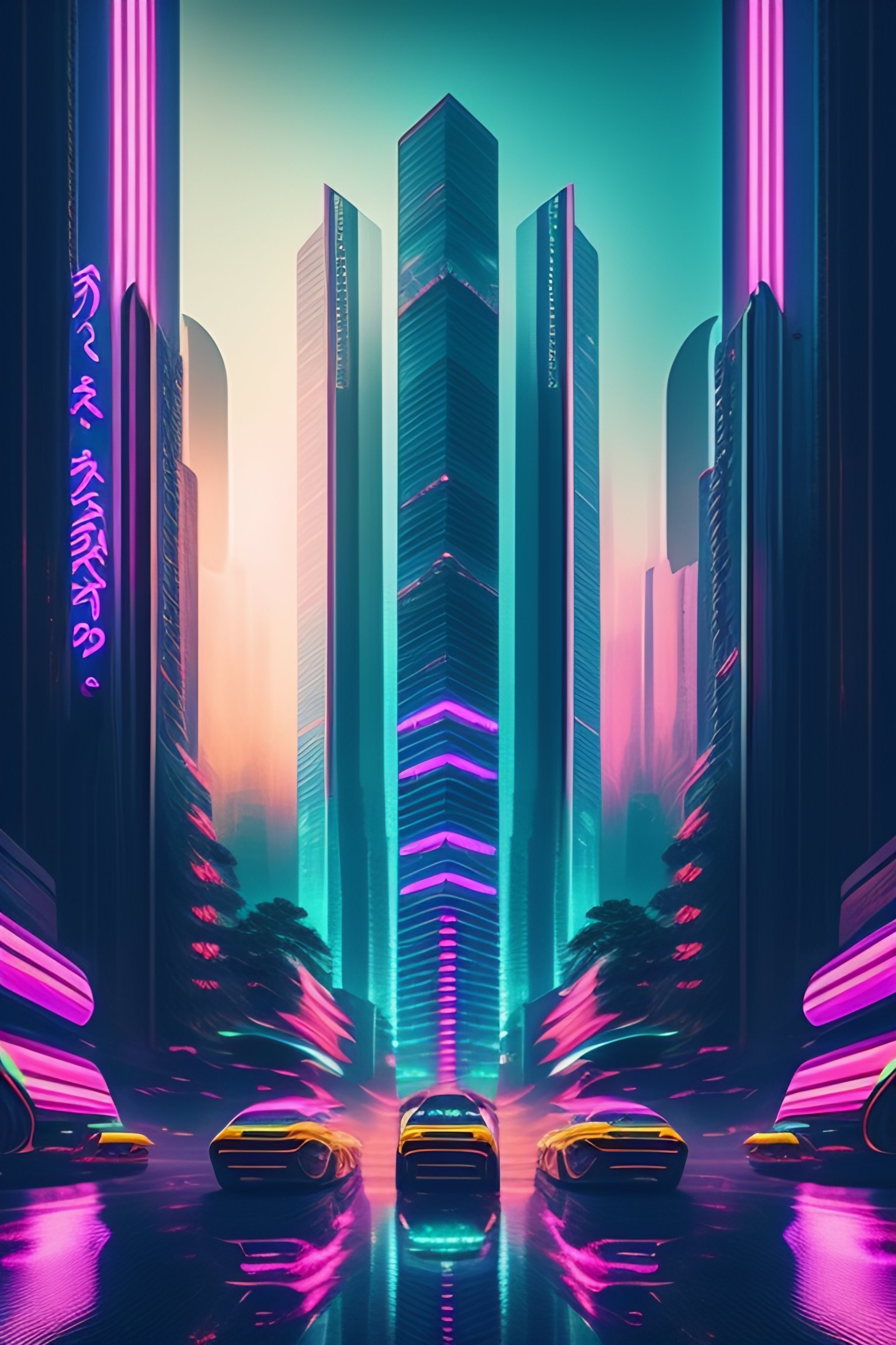 Lexica - Futuristic trippy cyberpunk tokyo