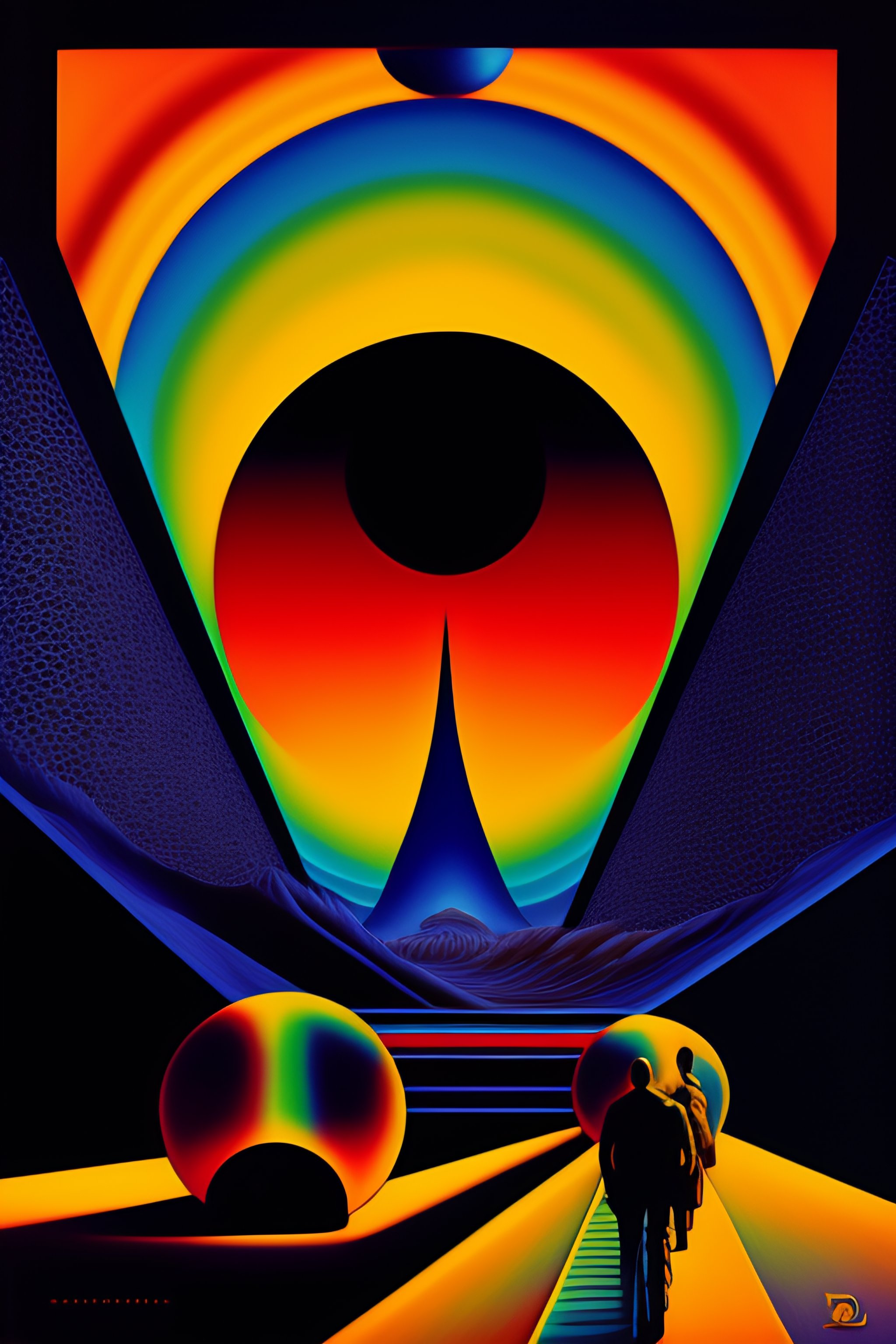 Lexica - Album cover, surreal, symmetrical, eyeballs, nuclear explosion ...