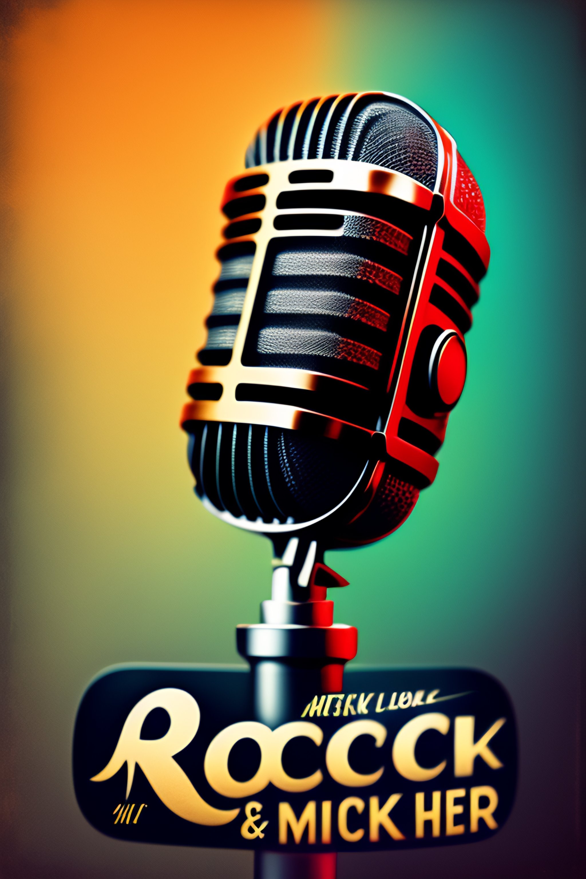 Lexica - Rock and roll album cover with a vintage microphone