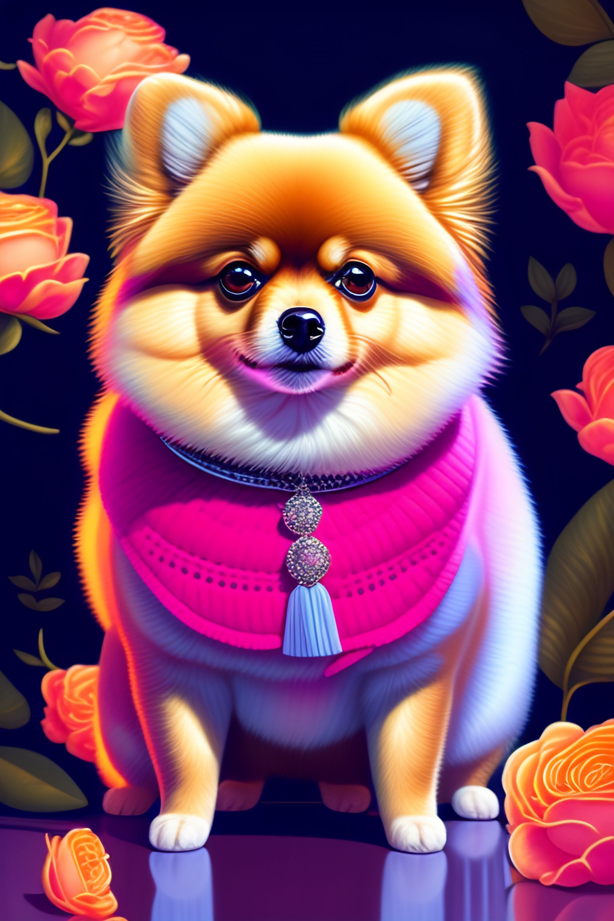 Lexica - A BEAUTIFUL Princess Pomeranian by Tristan Eaton, victo ngai ...