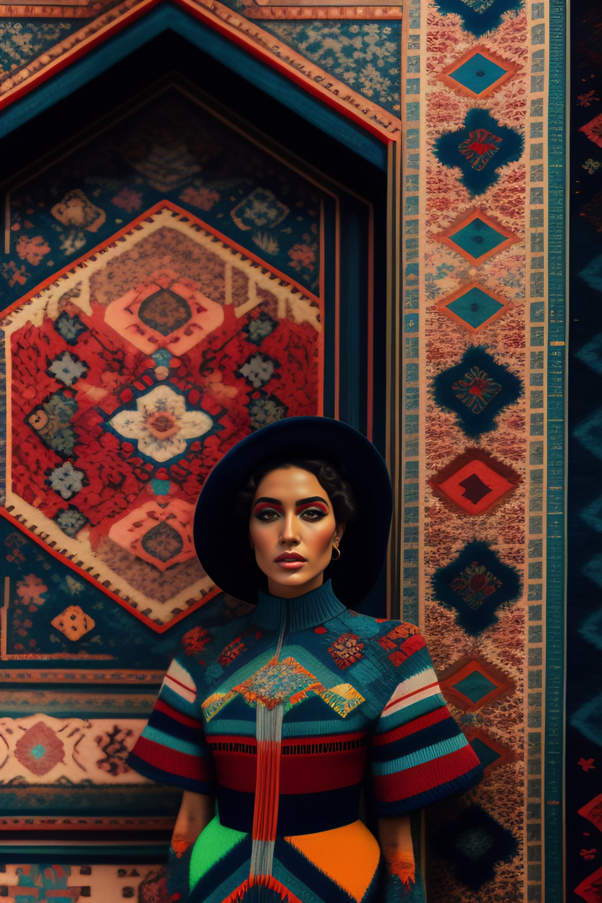 Lexica - Persian pop art , fashion style, urban art , Persian Carpet ...