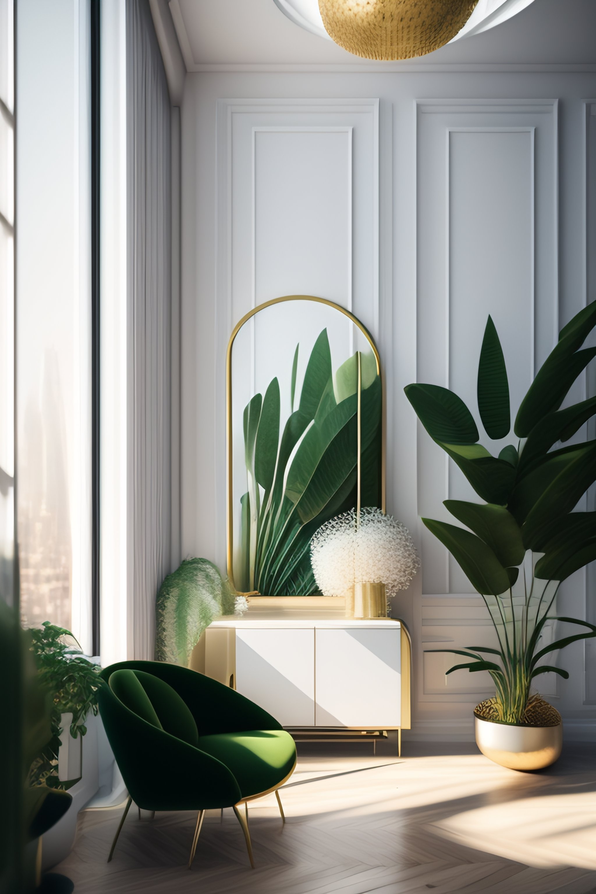 Lexica - Architectural photo of a white minimalist living room interior ...