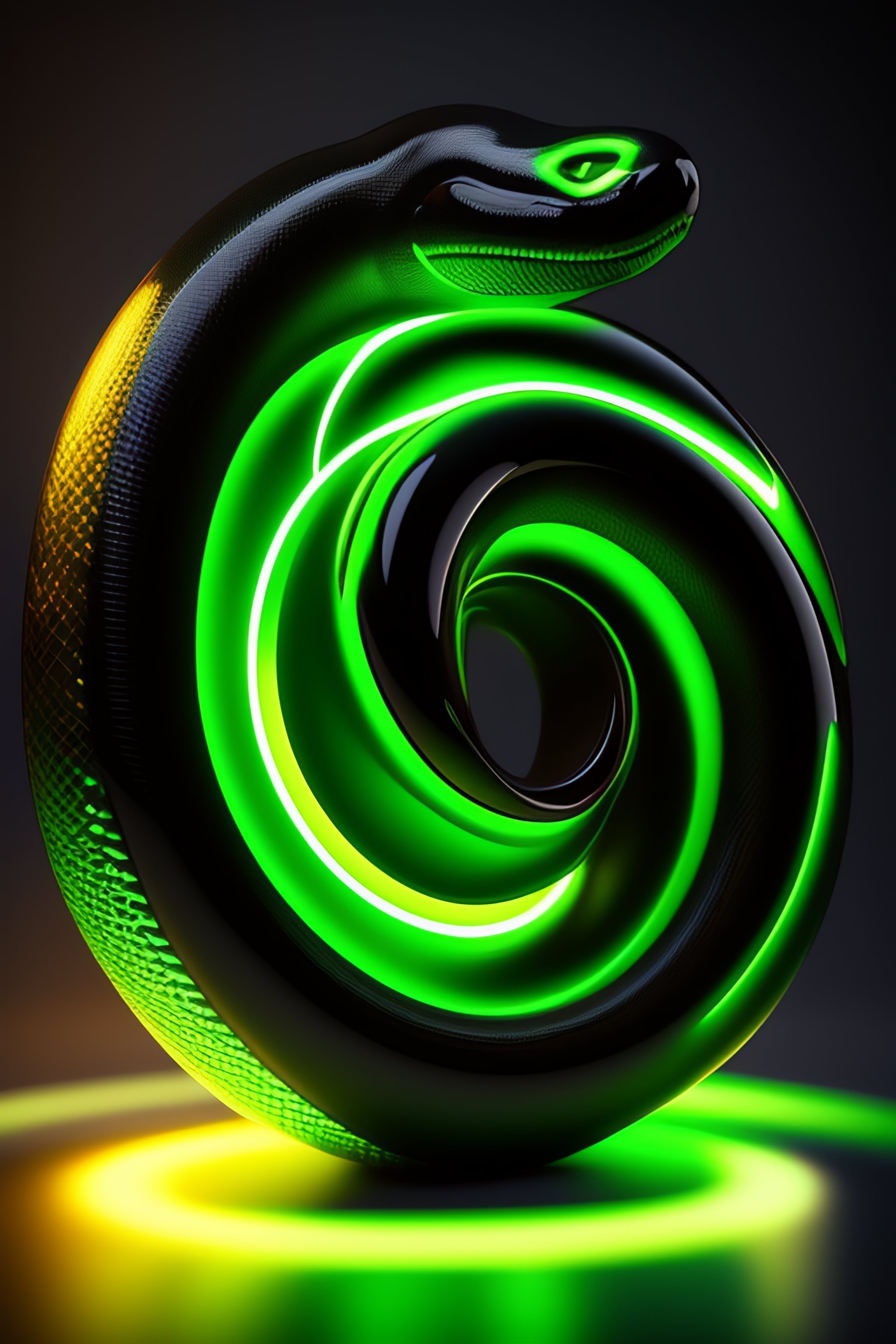 Lexica - Black and green symbol, snake symbol by style of adam ...