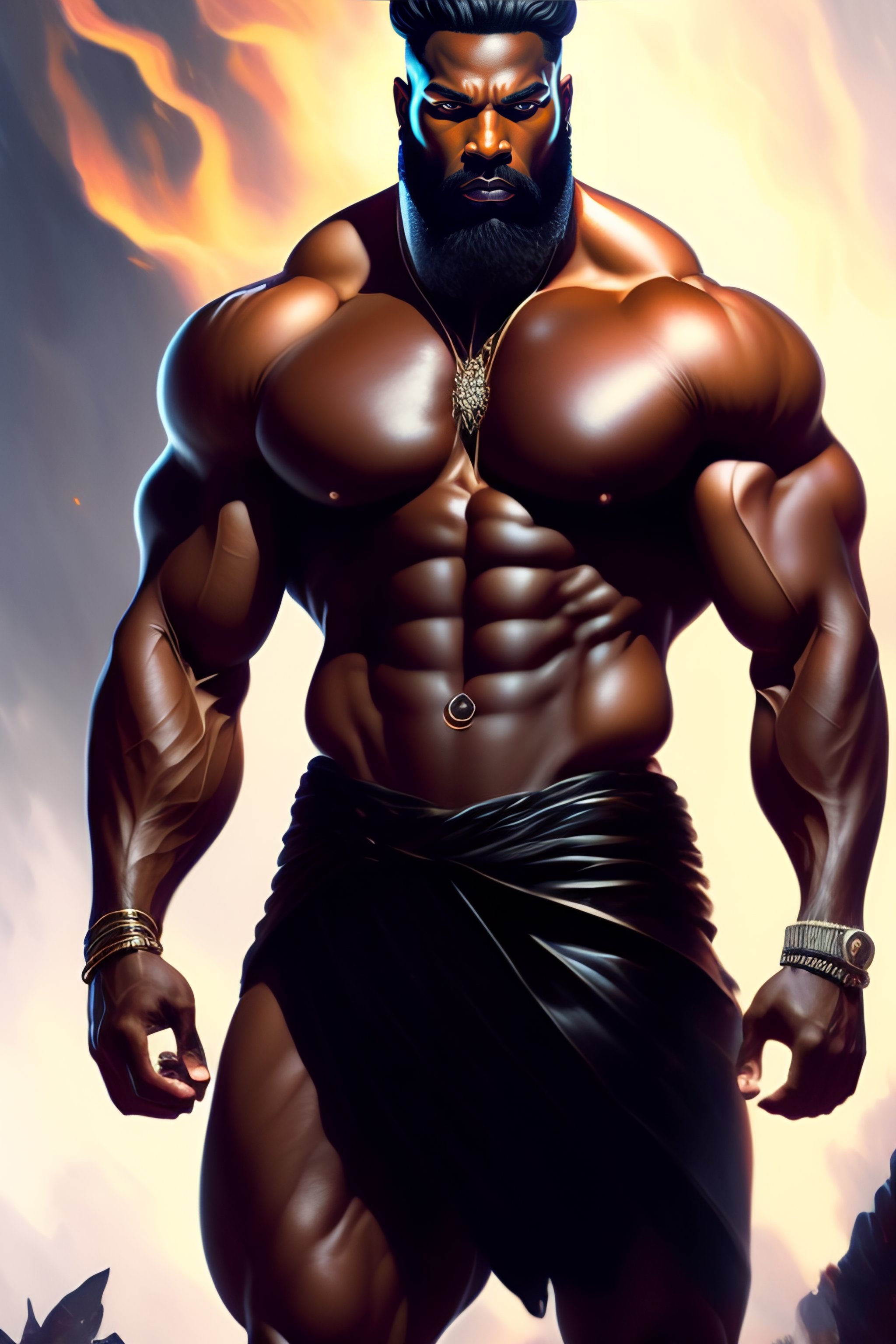 Lexica - Full potrait of thin ripped muscular Hades the god of the ...