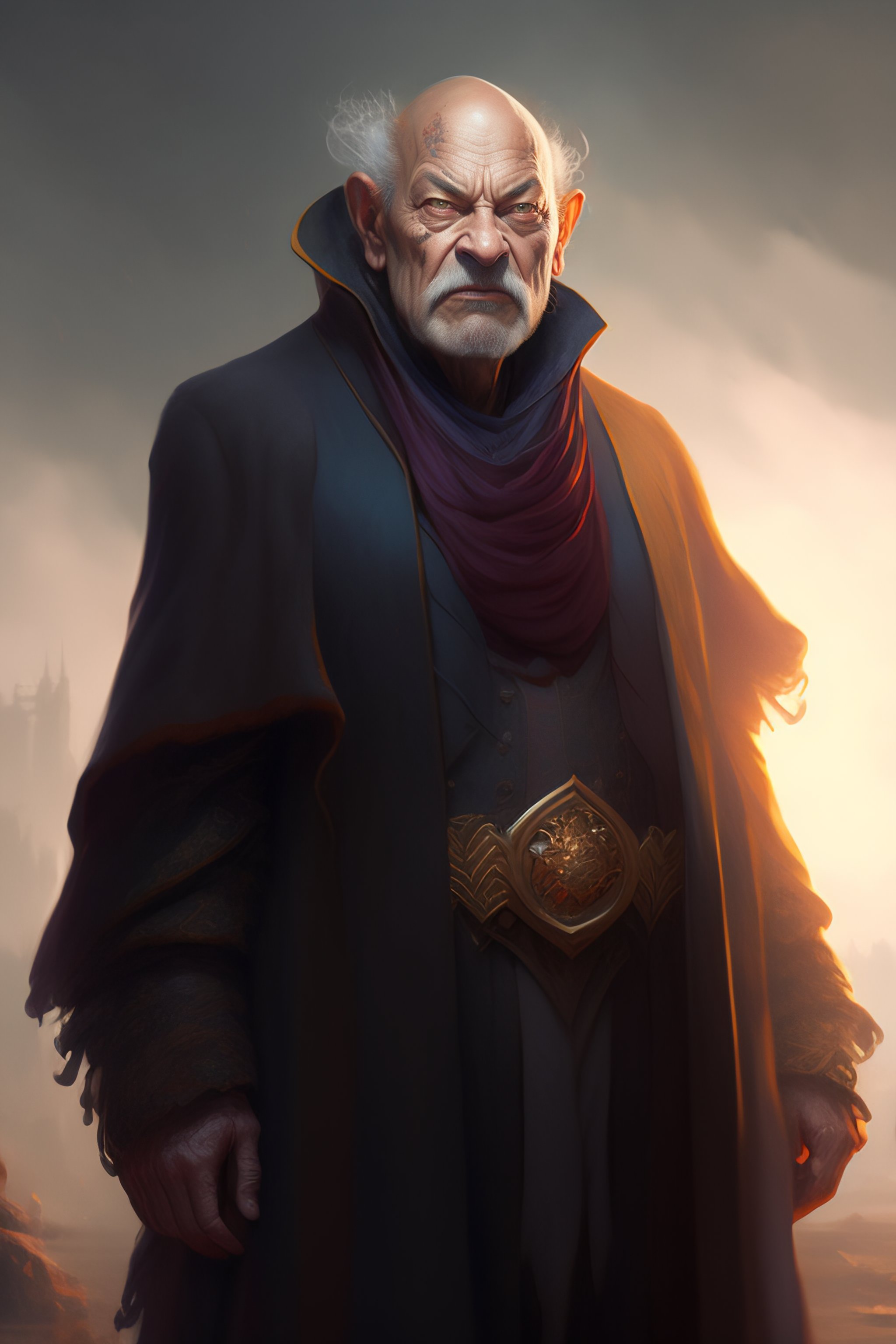 Lexica - Evil warlock, Portrait of Old mage, evil!!!!, wrinkled, Andy ...