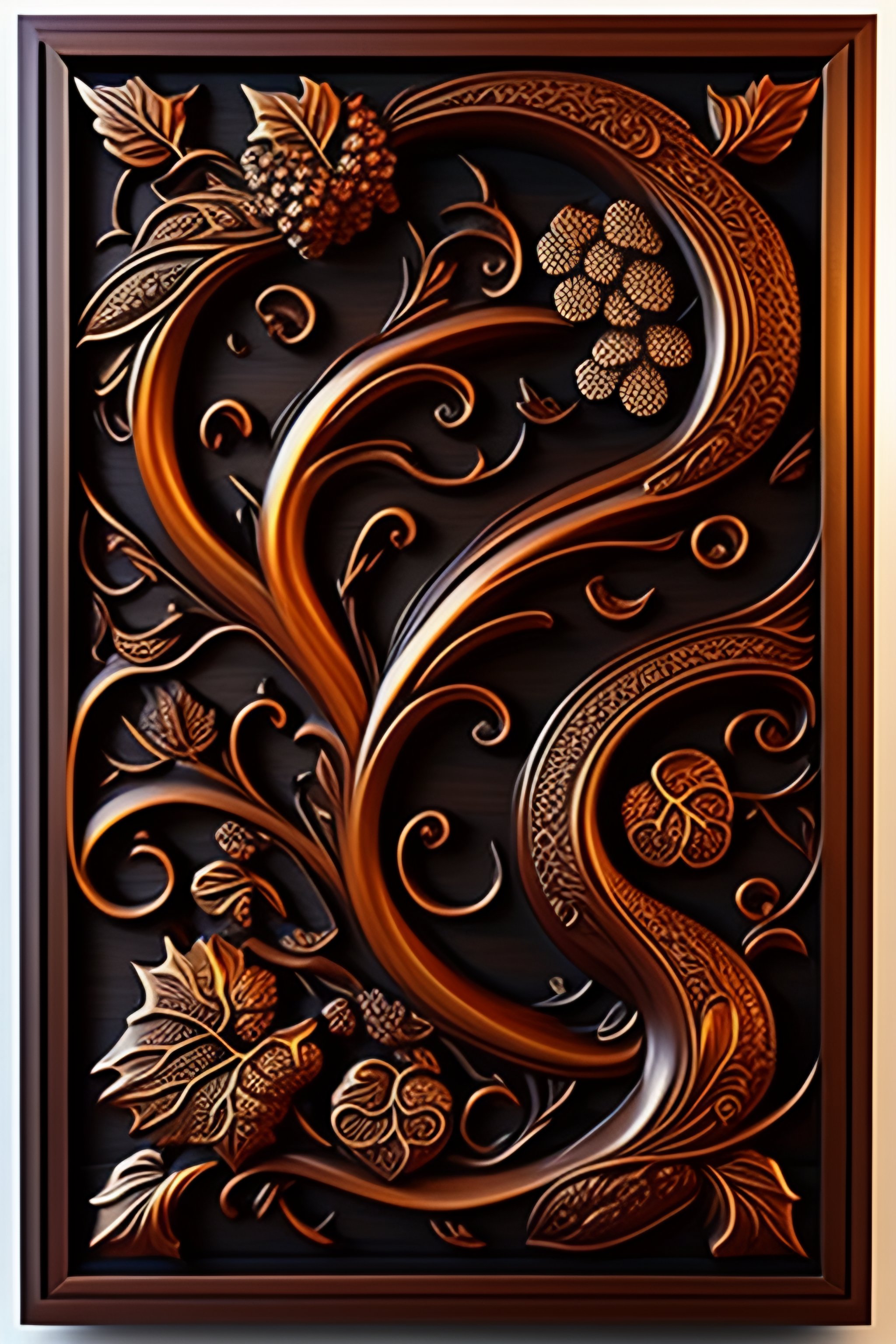 Lexica - Grape vines climbing, infinite detail, wood carving with ...