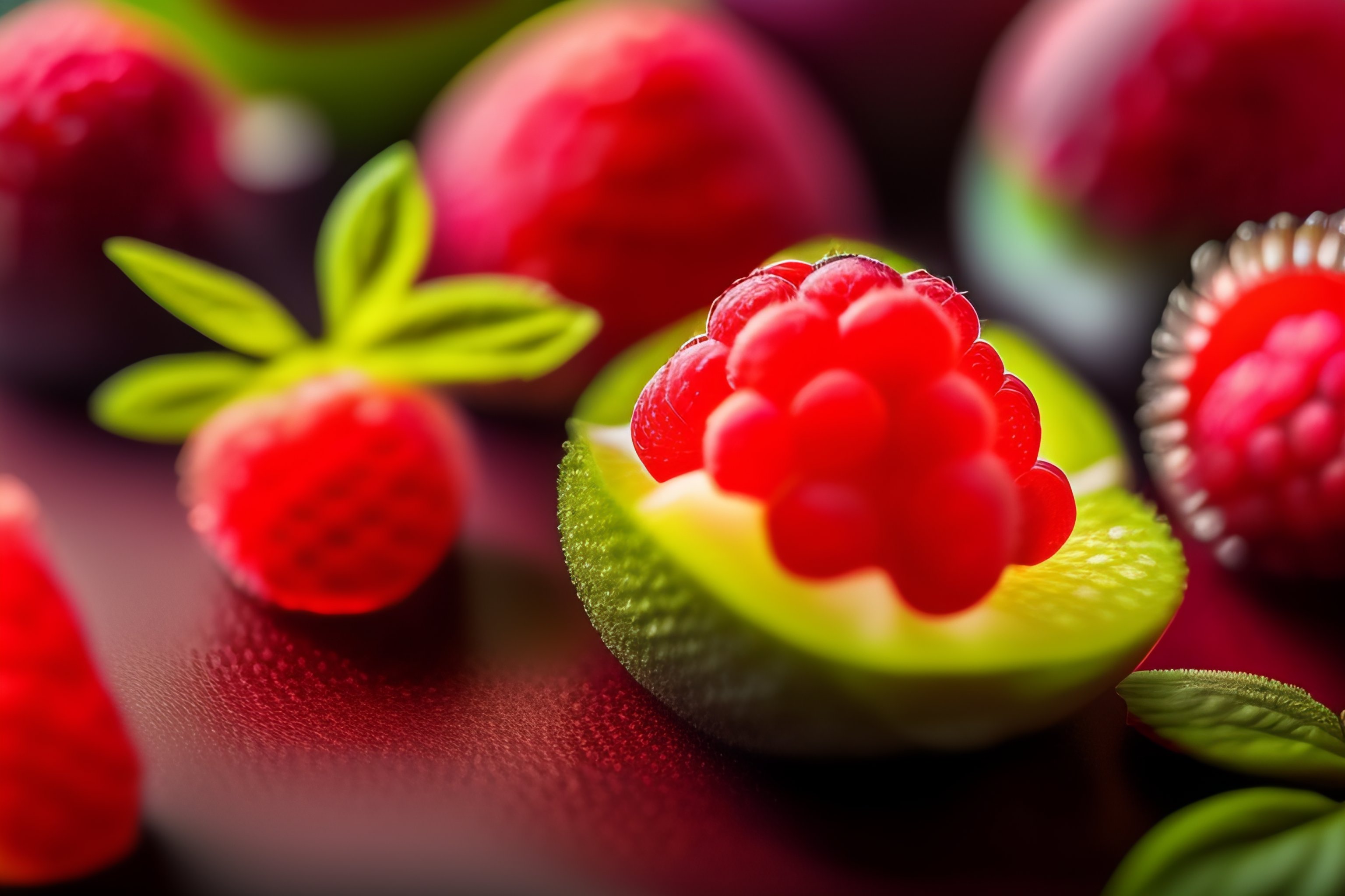 Lexica - Raspberries macro photo, super realistic, high quality, super ...