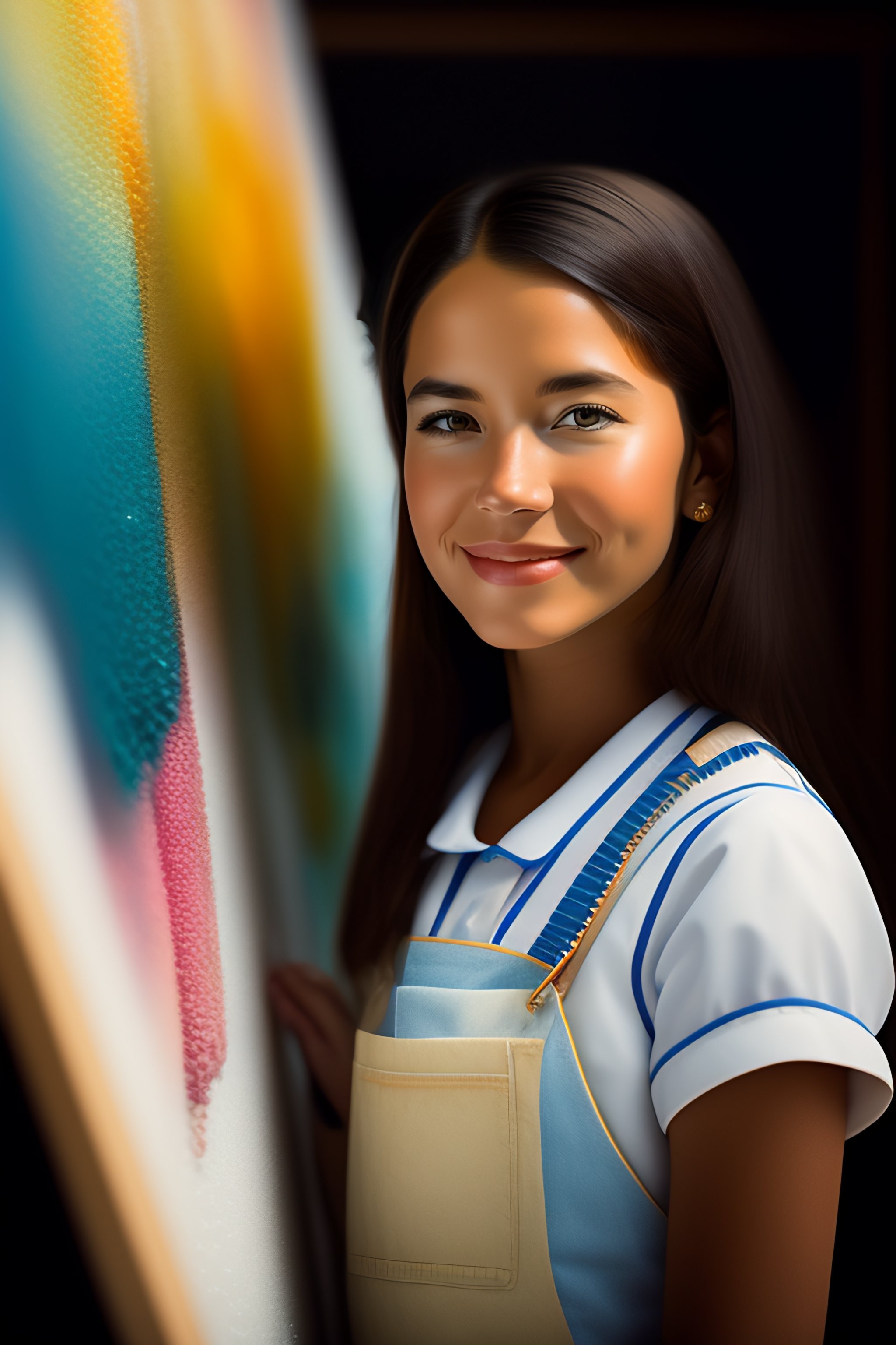 Lexica - Portrait of a painter girl in a patriarchal society