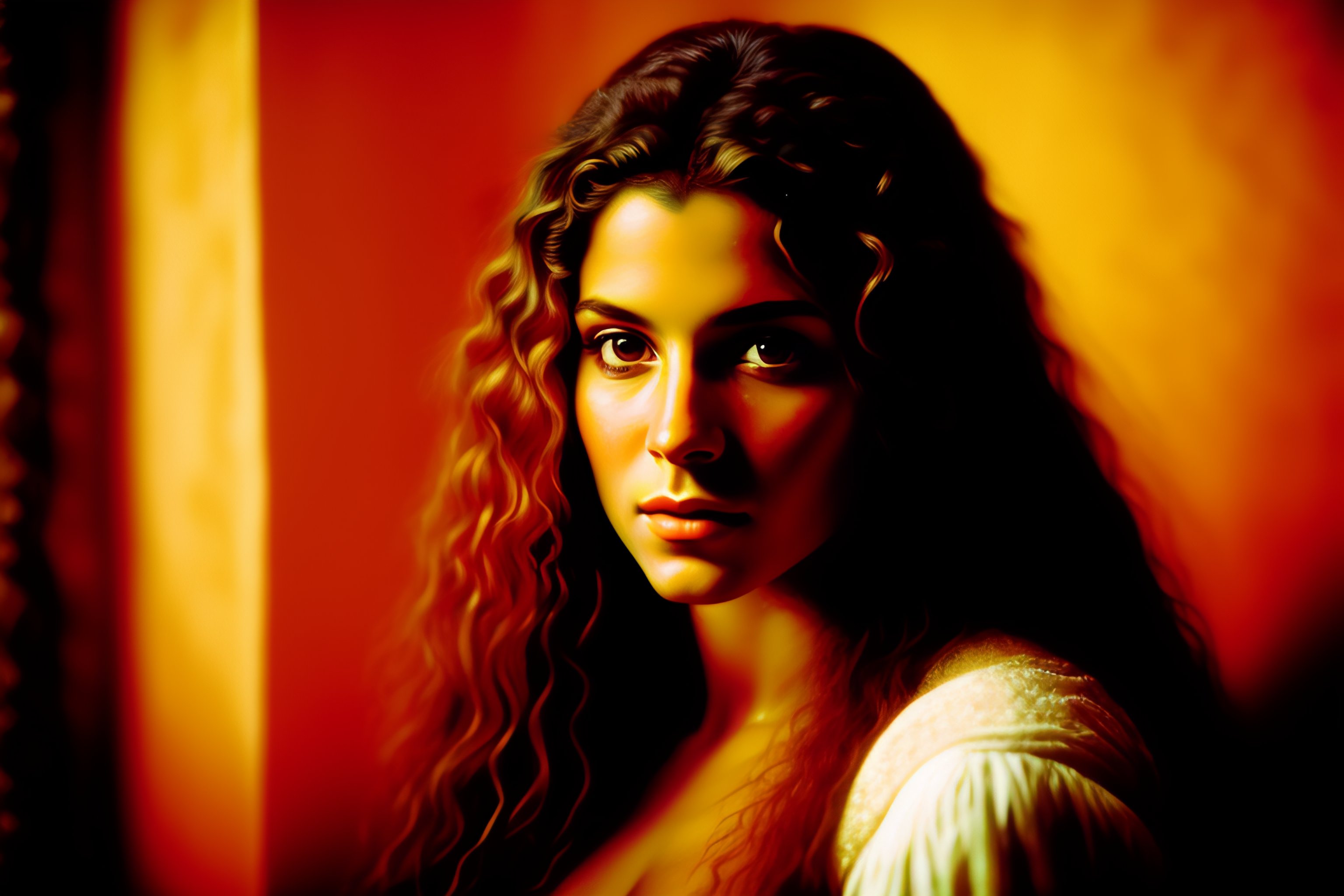 Lexica - Leonardo Da Vinci style painting of Shakira, dramatic lighting ...
