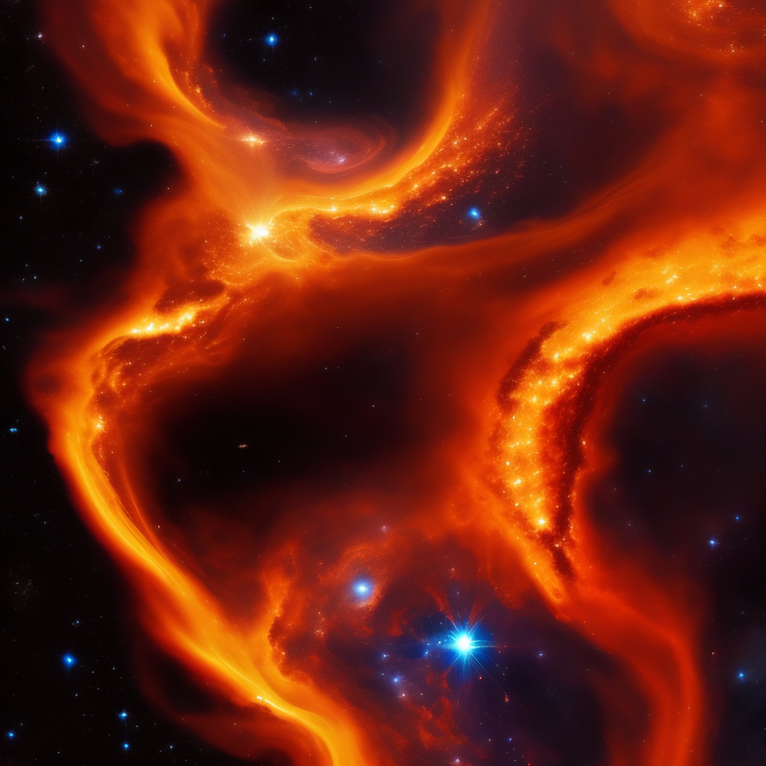 Lexica - Galaxy made of flames, detailed, aplha map