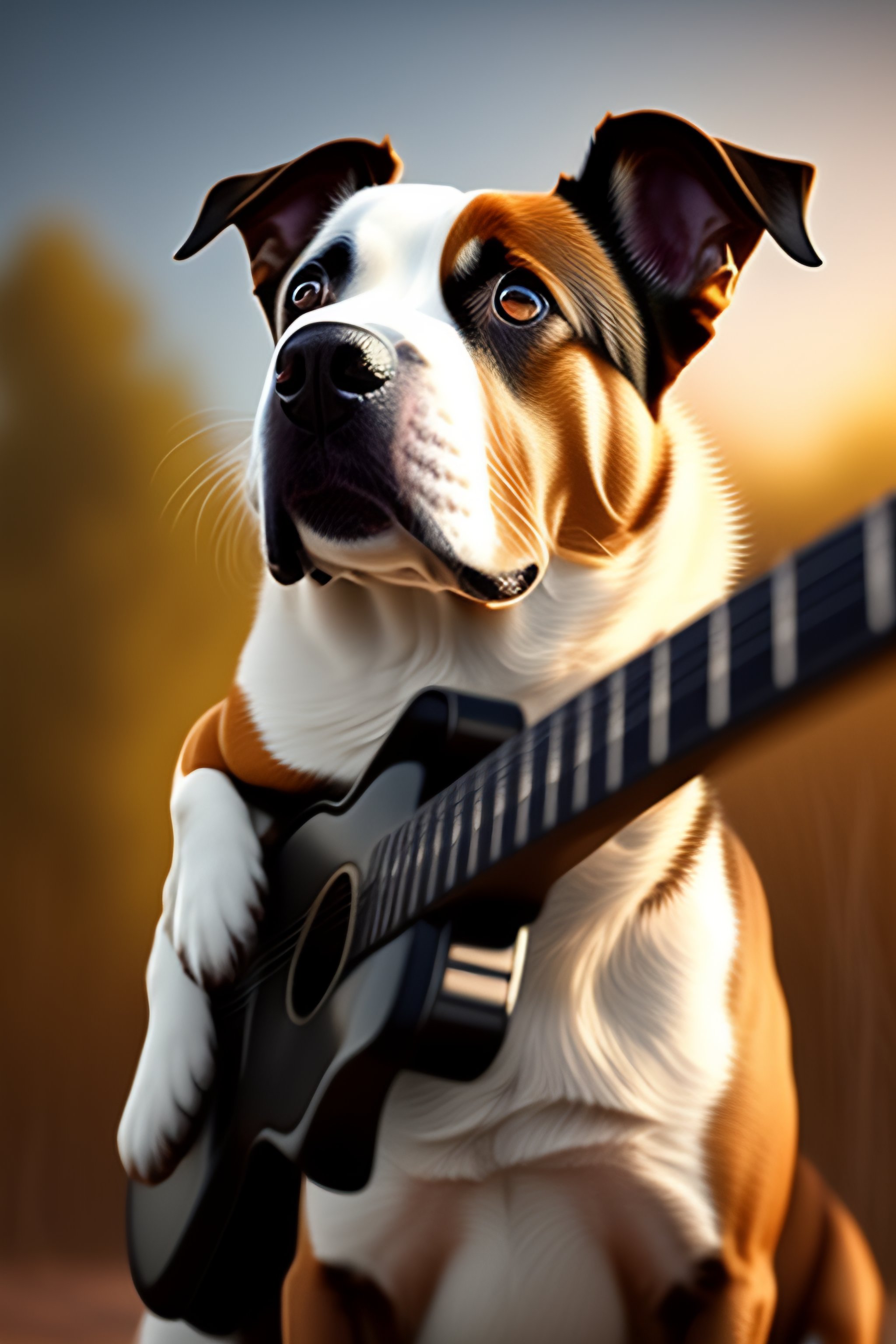 Lexica - Unreal engine dog playing guitar
