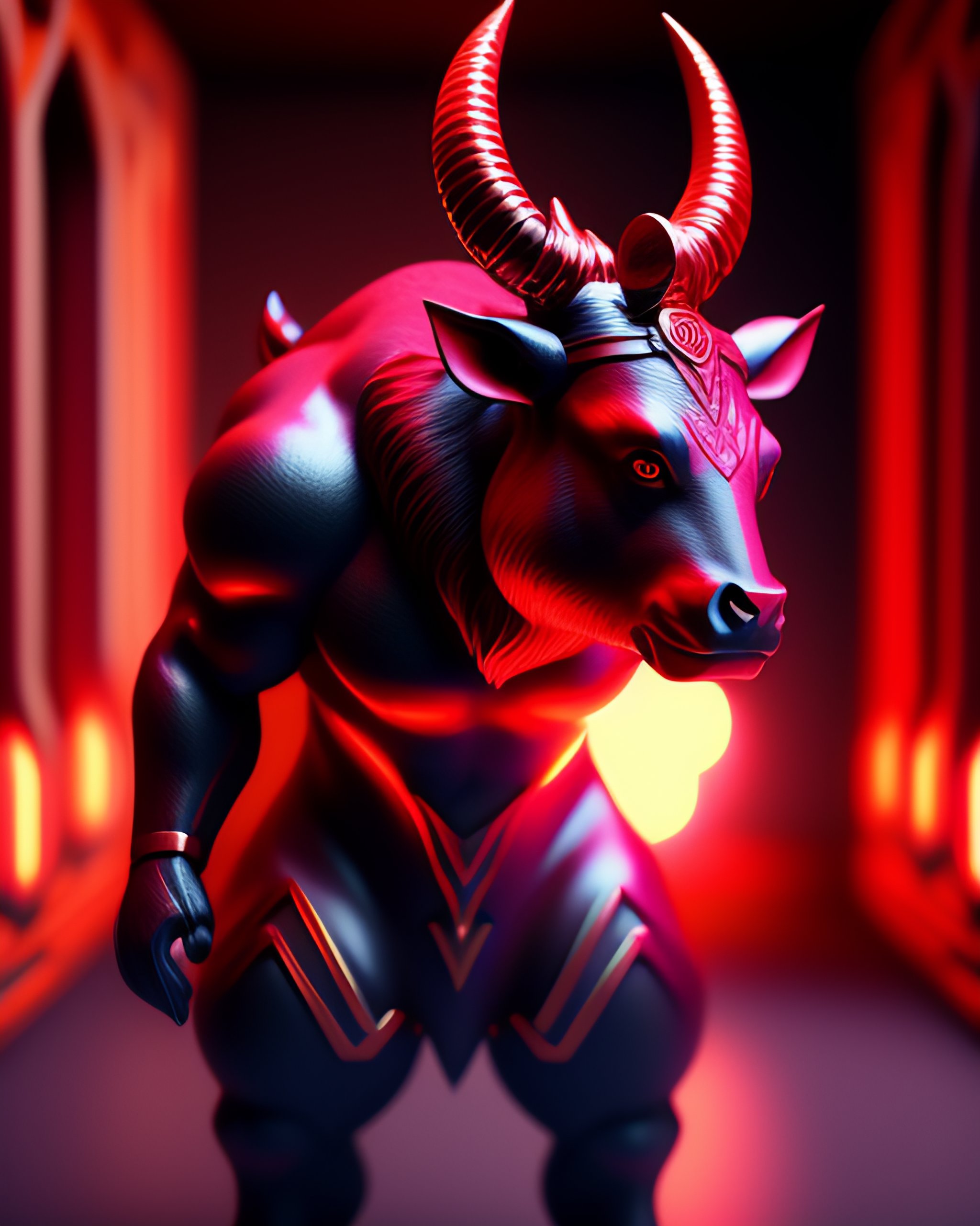 Lexica - A Minotaur inside a maze, human body, 2 legs, hands. hold ...