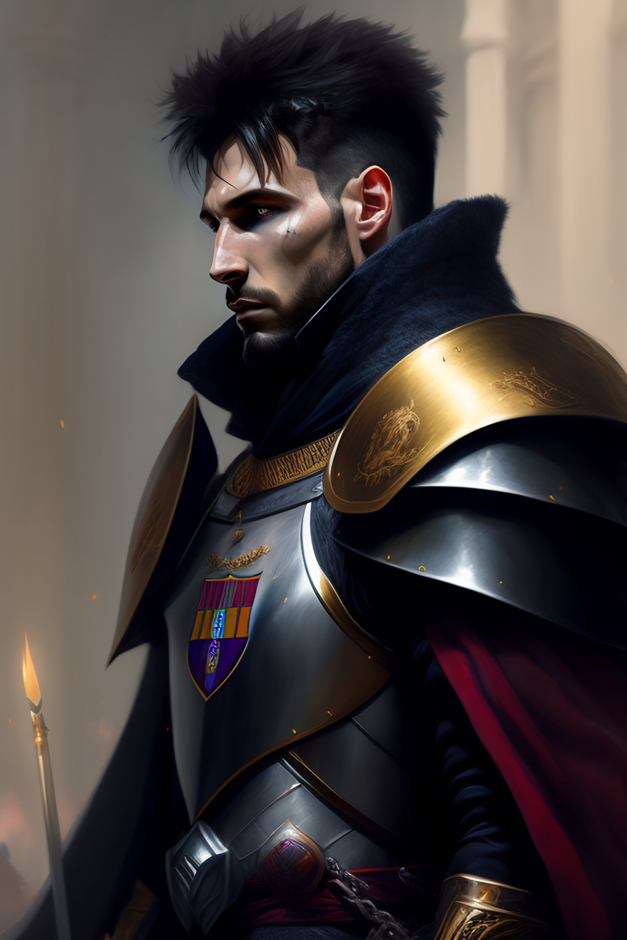 Lexica - Portrait of Lionel Messi as a gothic knight by greg rutkowski