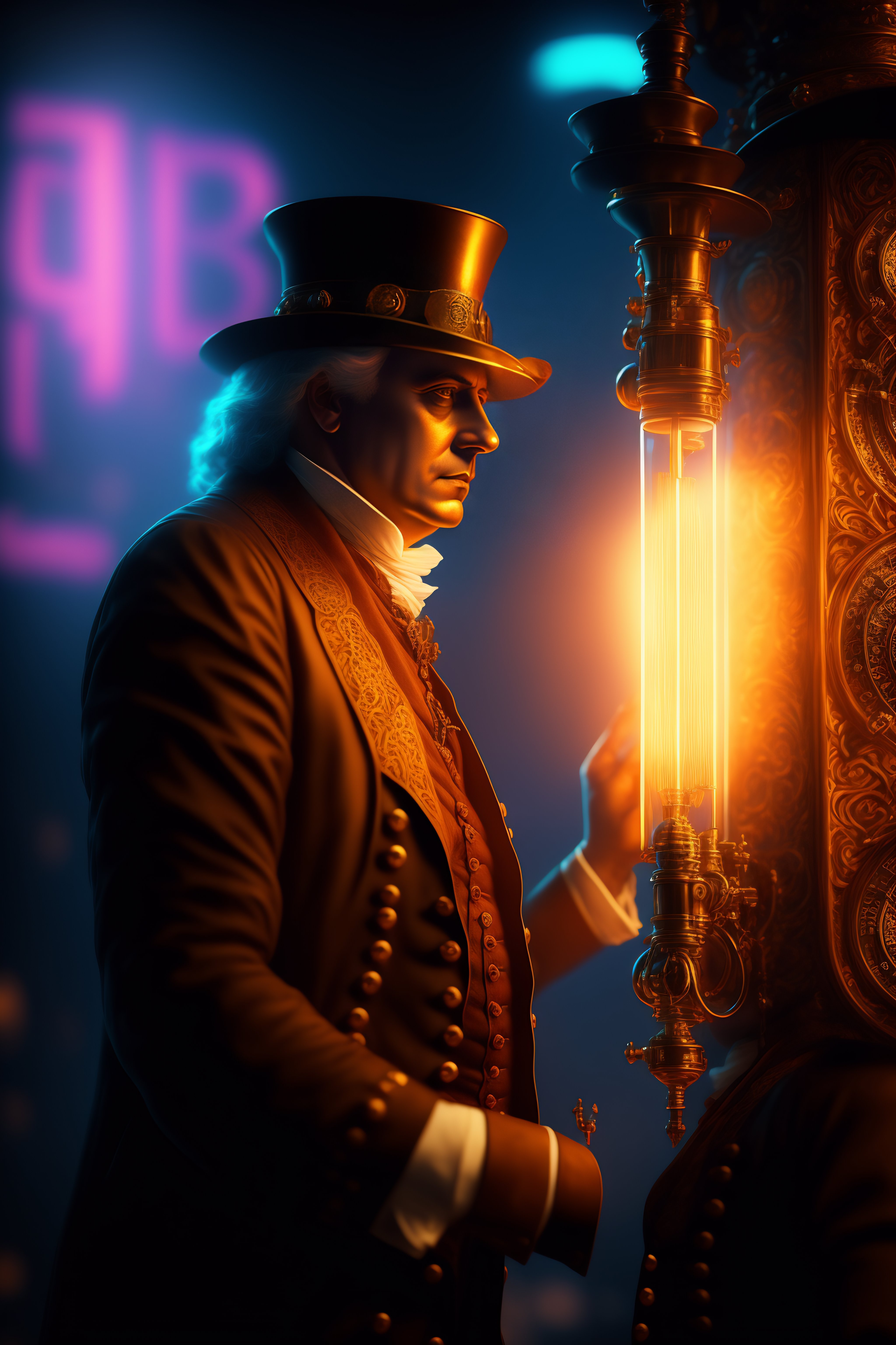 Lexica - Picture of Benjamin Franklin in Steampunk style, Imax cyber ...