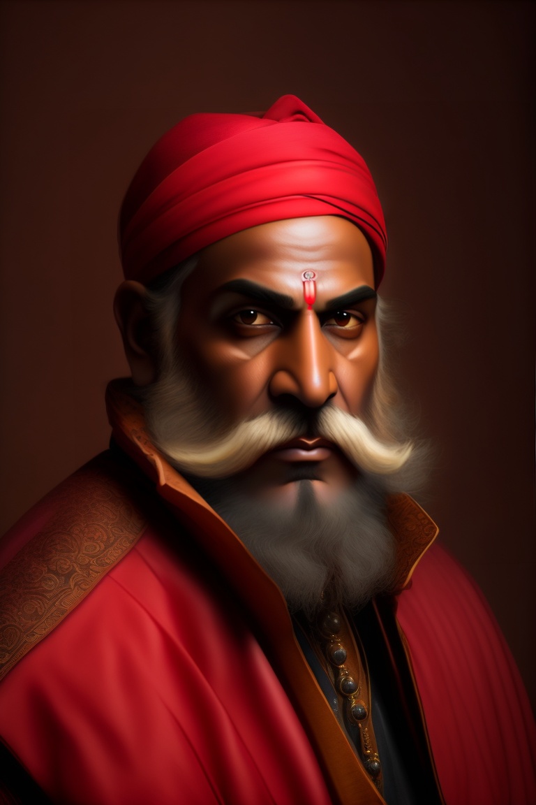 Lexica - Indian man, Chanakya portrait, bold mid age
