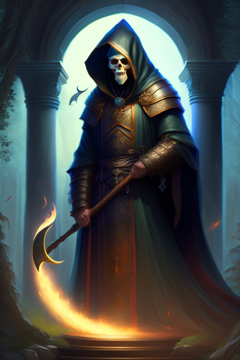 Lexica - Tarot card, grim reaper, fantasy art, Ghost of death with a ...