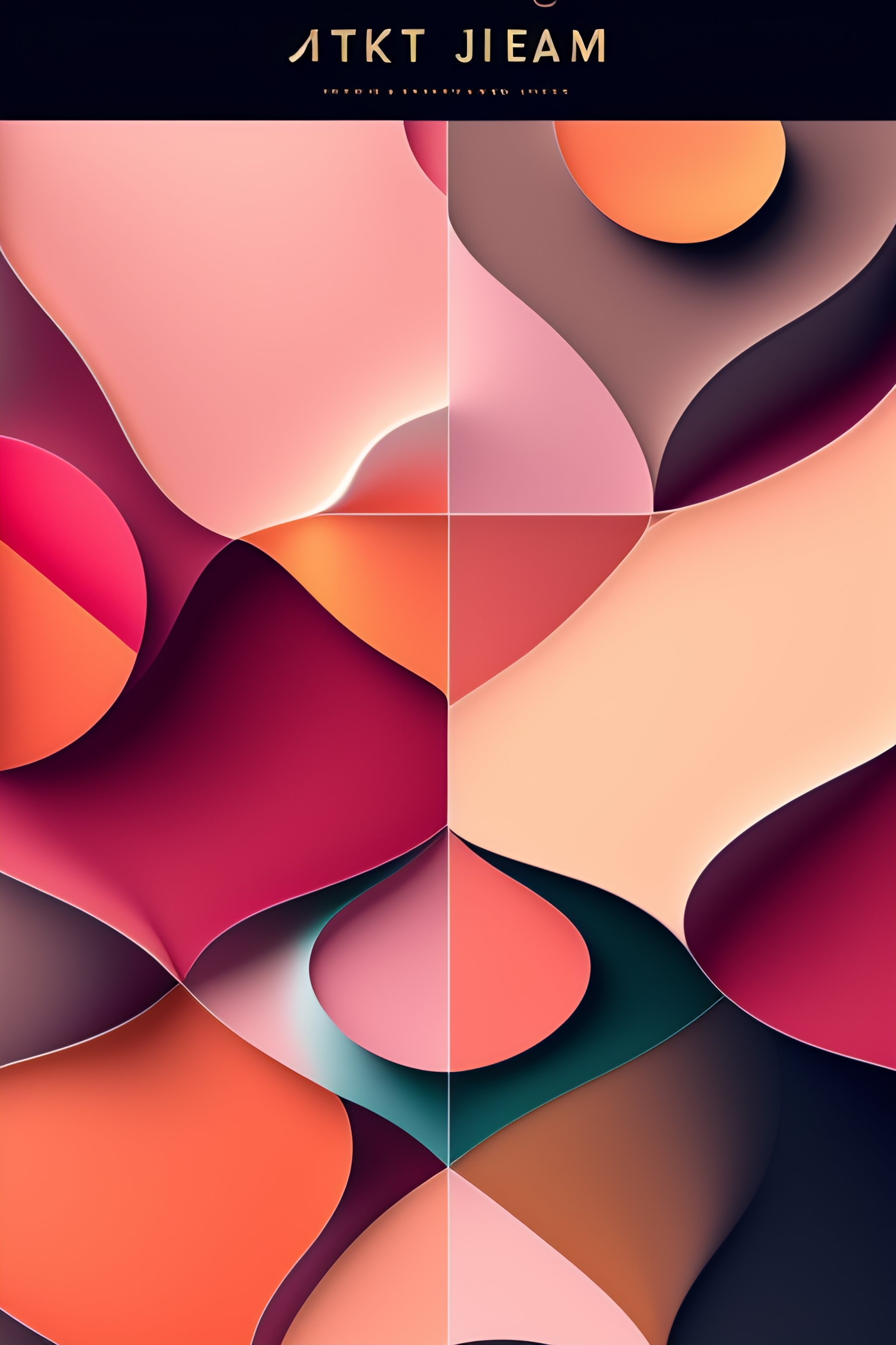 Lexica - Create a feminine, abstract 3D design patterns using a soft color palette and a vintage ...