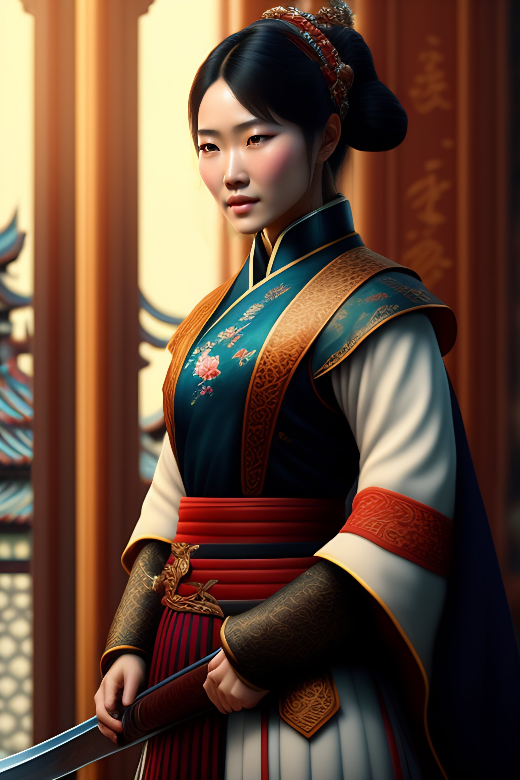 Lexica - Traditional chinese girl swordsman realist 8k detail