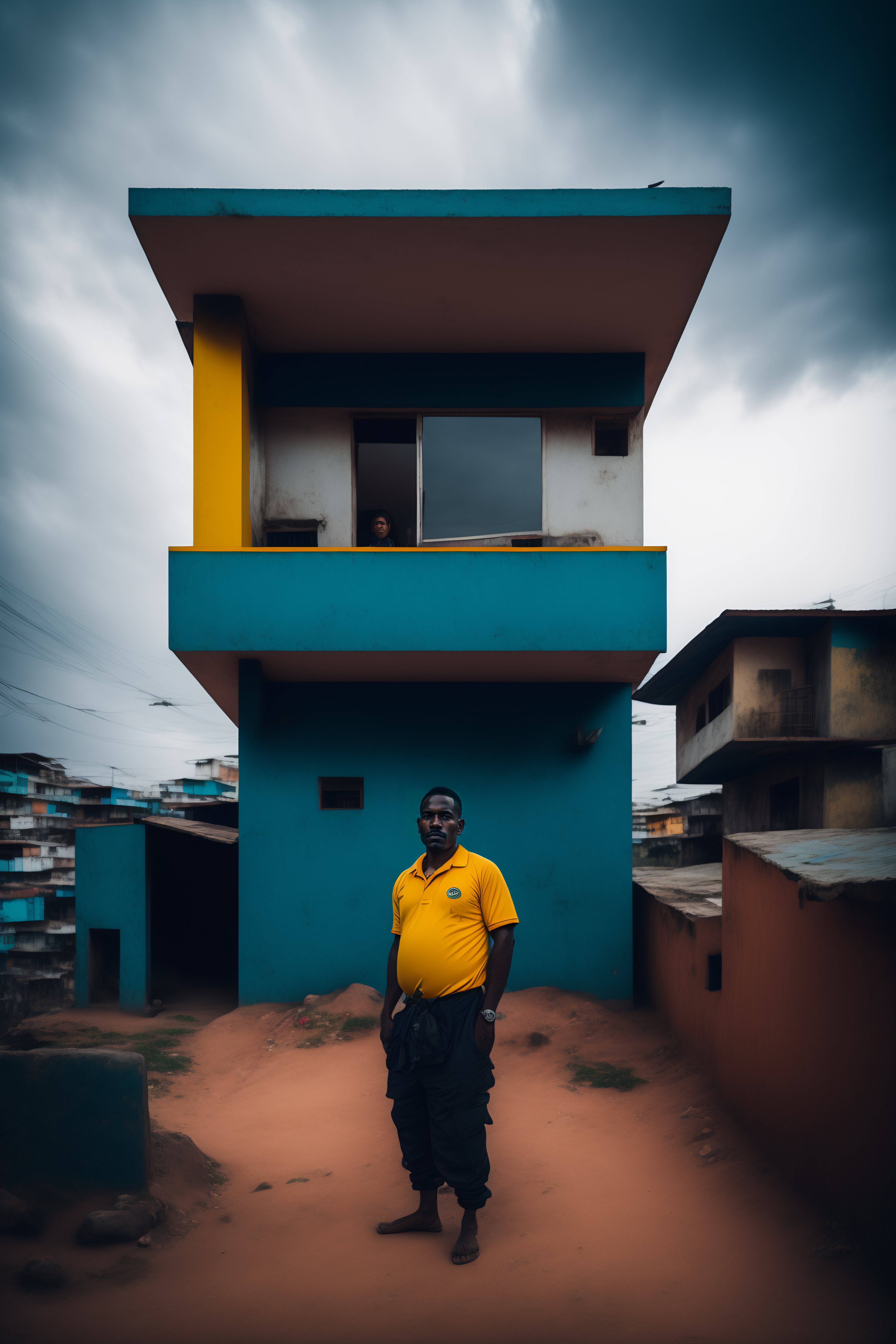 Lexica - Photography, Portrait, 30mm, favela, modernist architecture