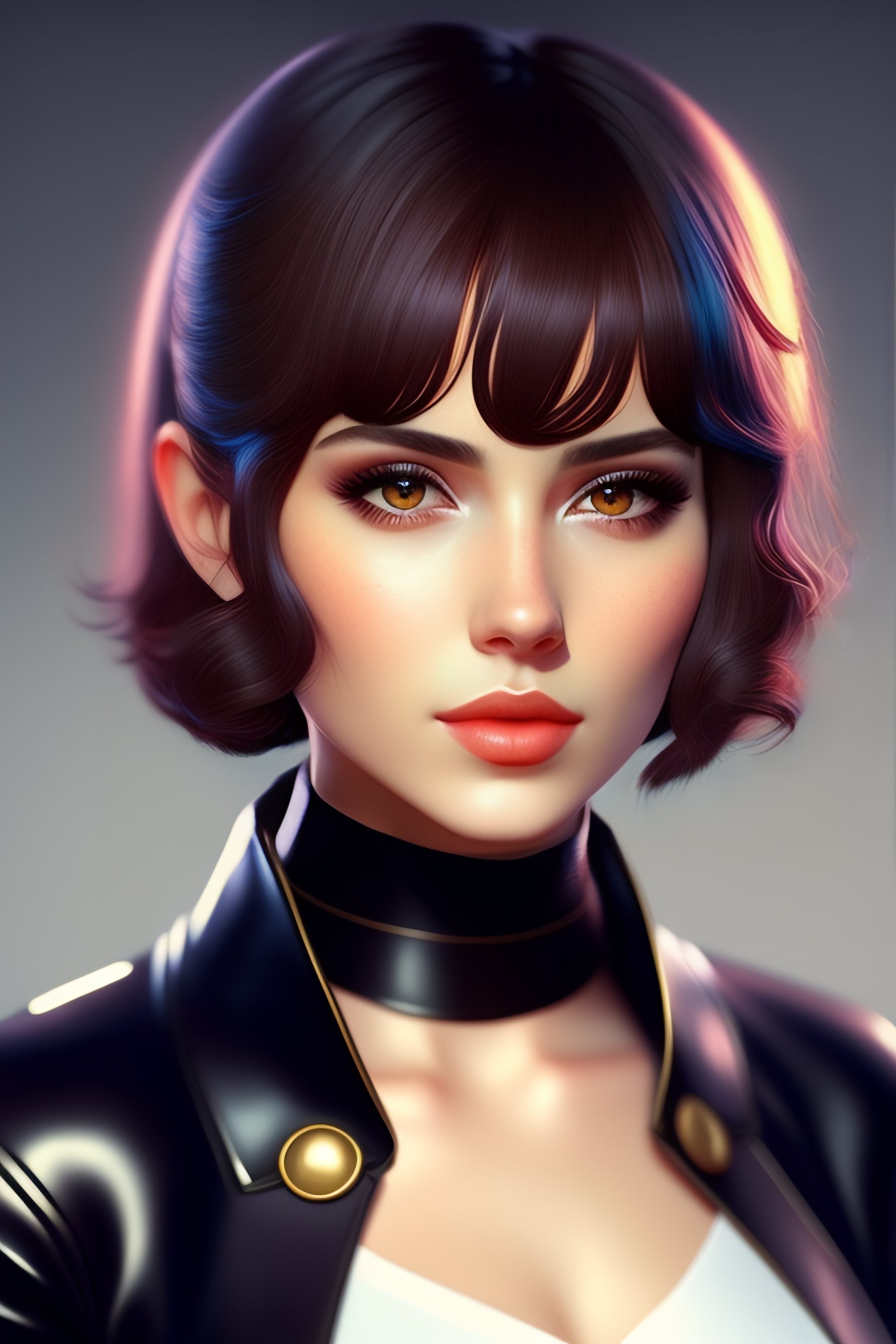 Lexica - Mathilda, cute girl, short silky hair, velvet, kitty ears ...