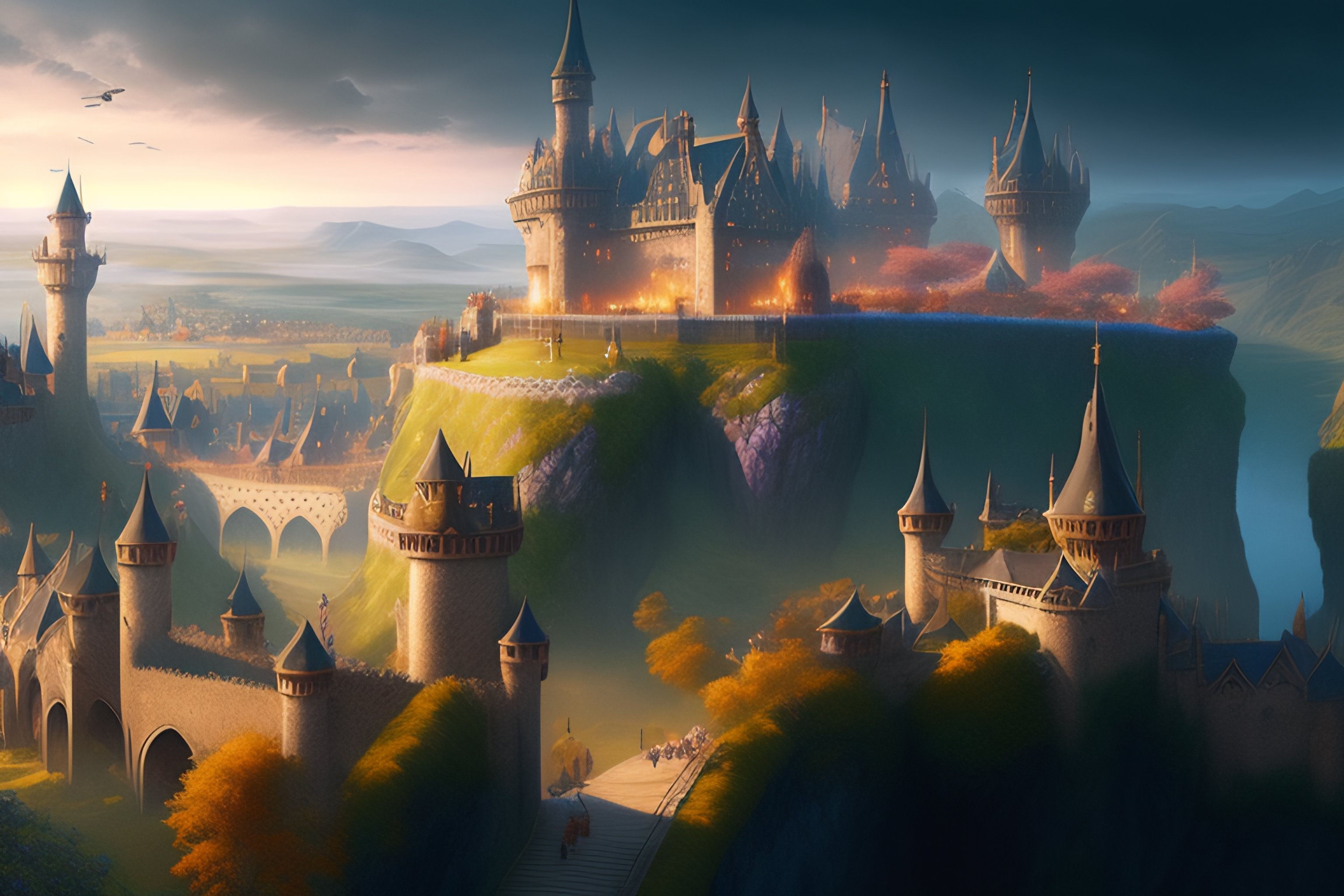 Lexica - Medieval capital city, fantasy, huge fantasy elven castle ...