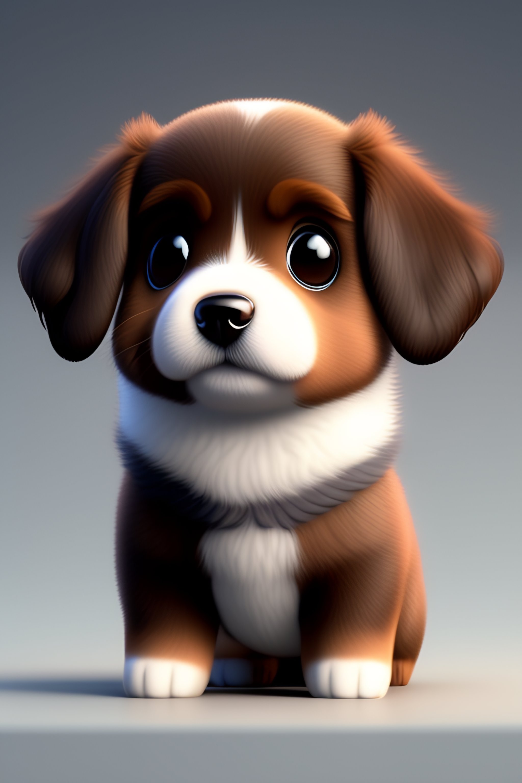 Lexica - Design me a small, cute, fluffy and charming fictional dog ...