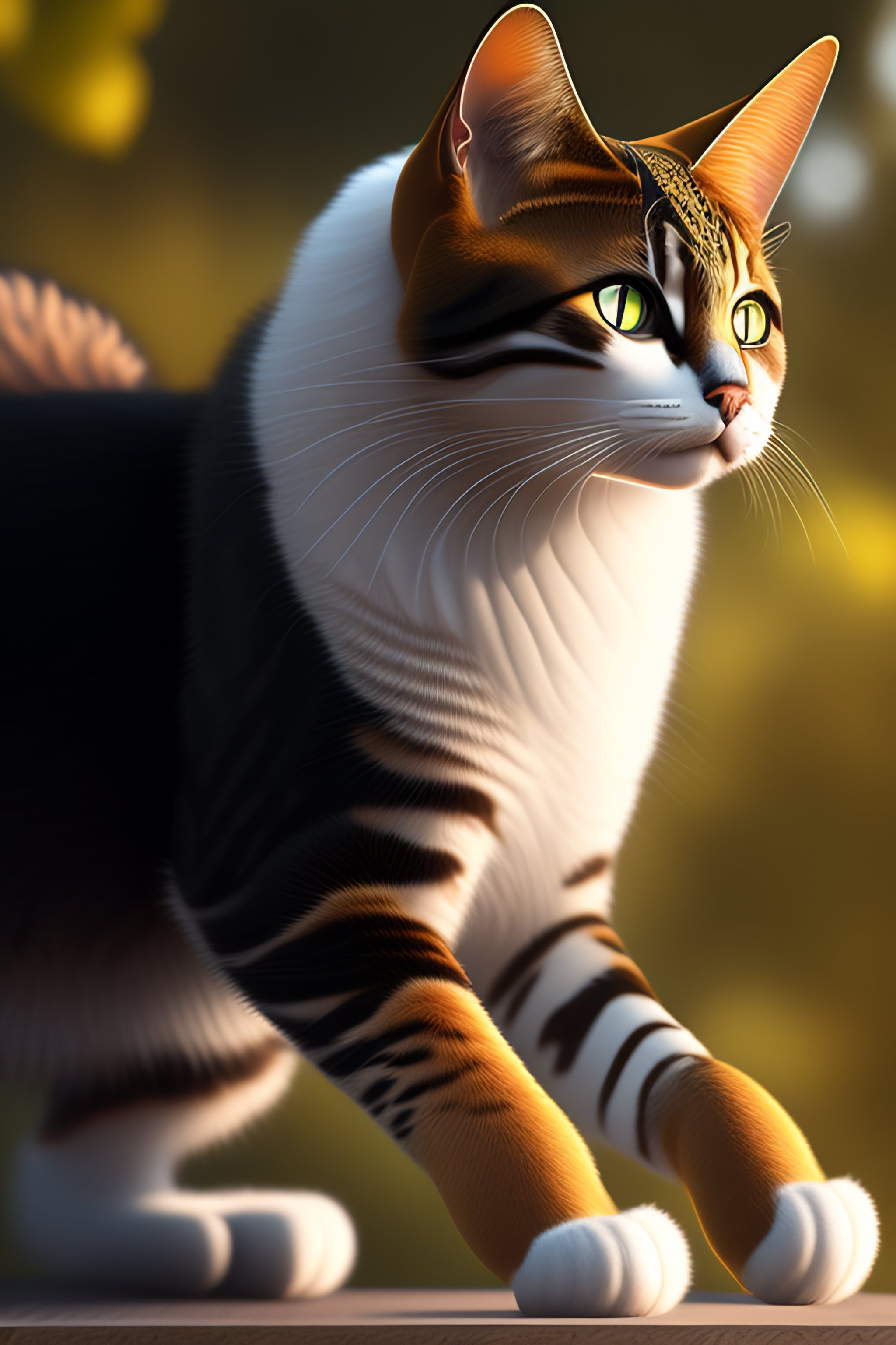 Lexica - A photorealistic picture of a hybrid animal mixing cat and ...