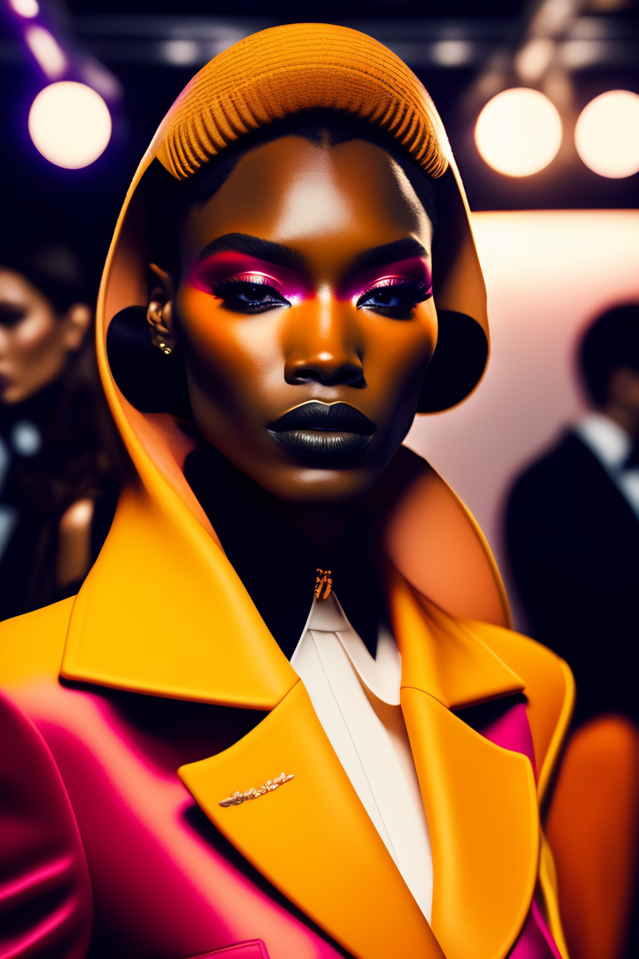 Lexica - Thierry Mugler show backstage ,big bags, Polaroid , elegant ...