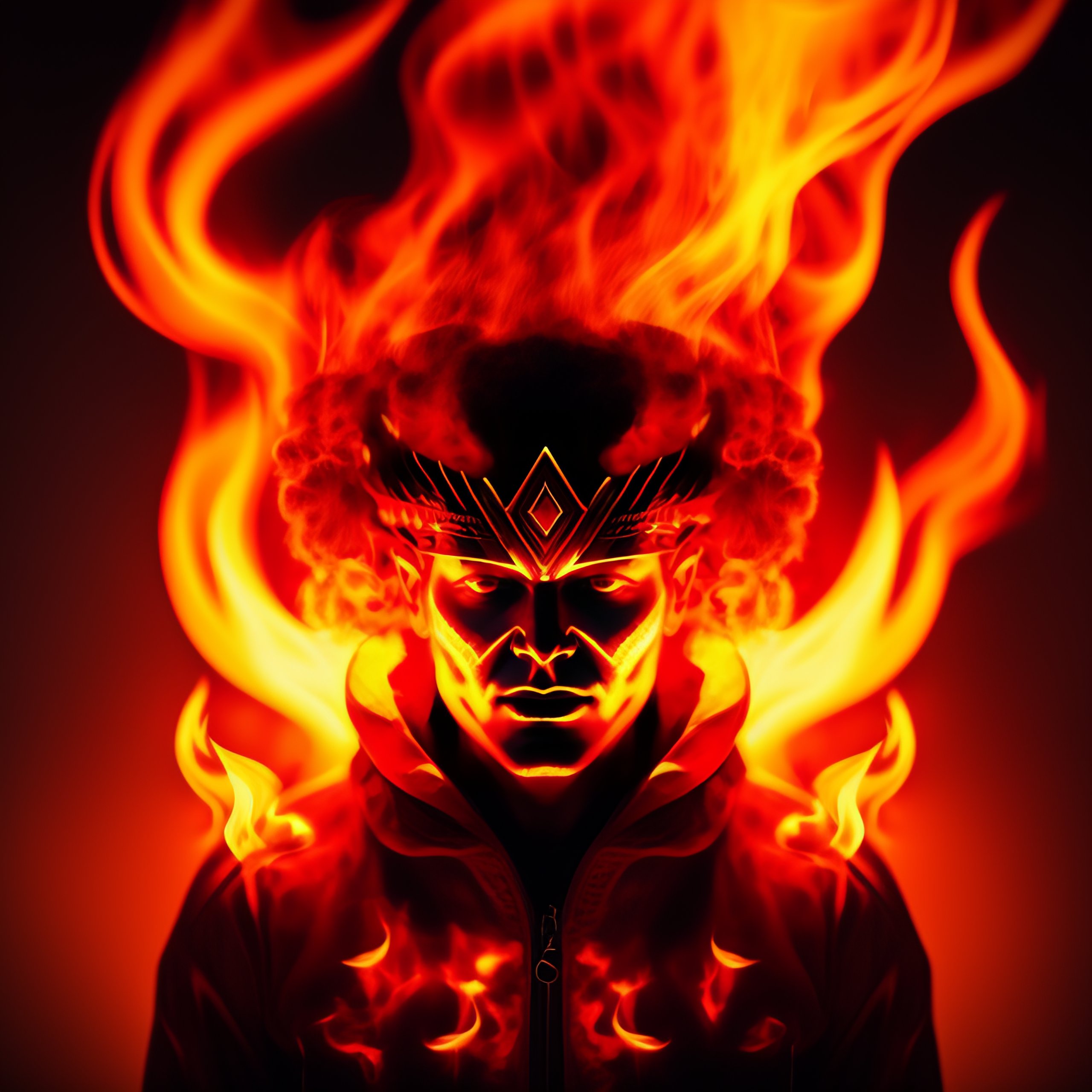 Lexica - Marvel comic style, crown of flames, horror, clown, ambient ...