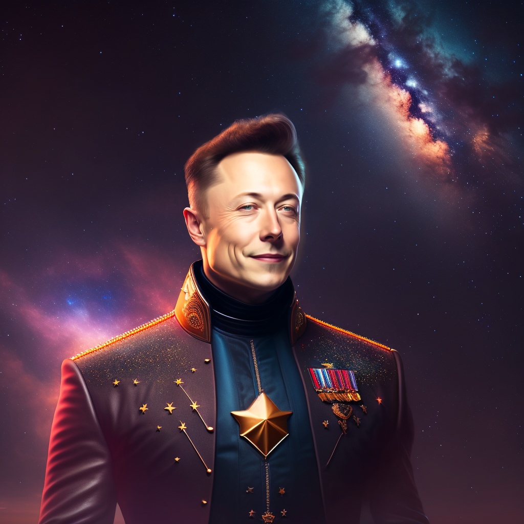 Lexica - Elon Musk, Stars, Space, 8k, old dress, Milky way