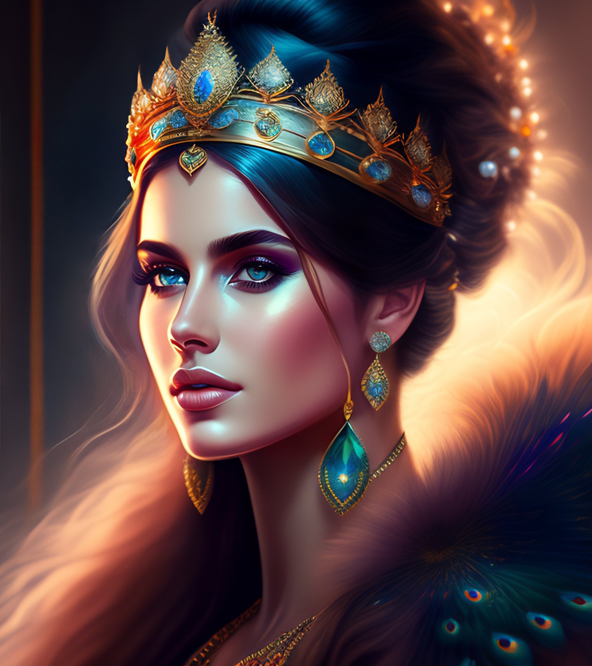 Lexica - Beautiful portrait of an attractive Princess wearing a tiara ...