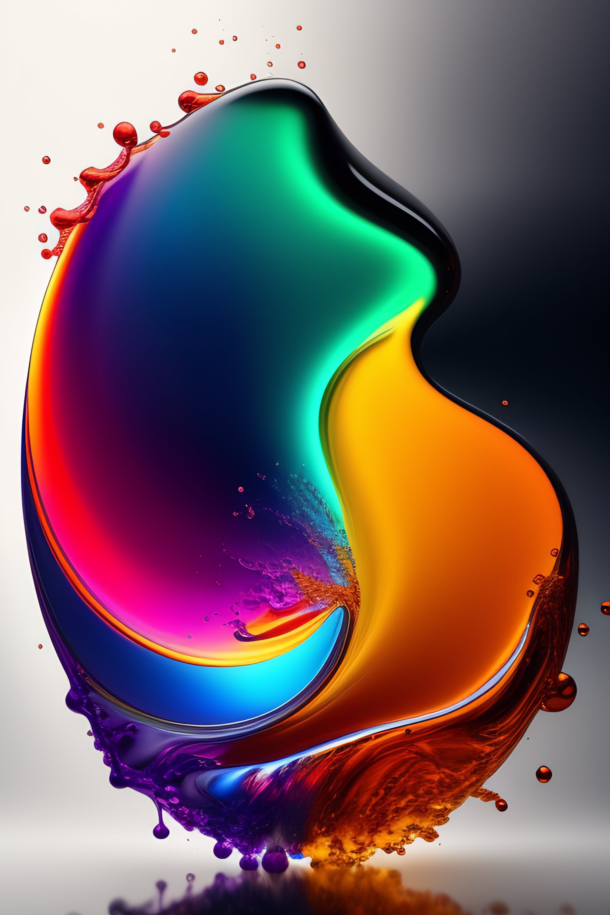 Lexica - An explosion of colors,hyper realistic ,liquid,