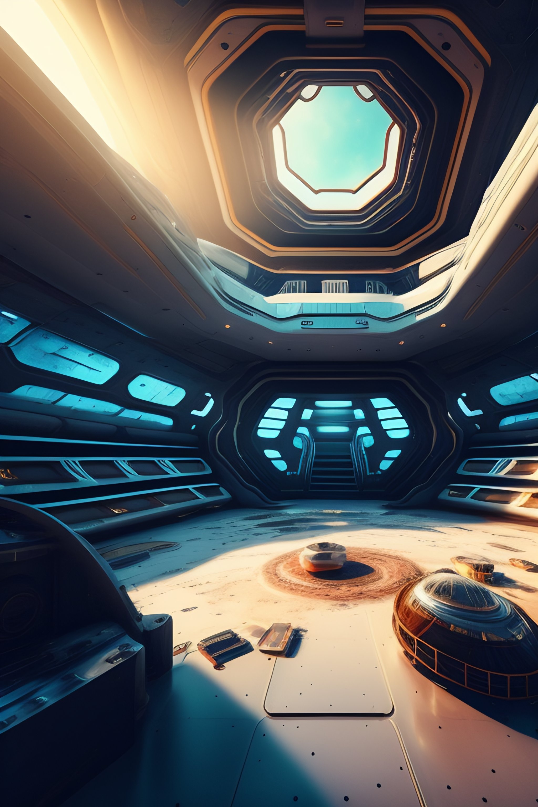 Lexica - Interior of a massive derelict spaceship