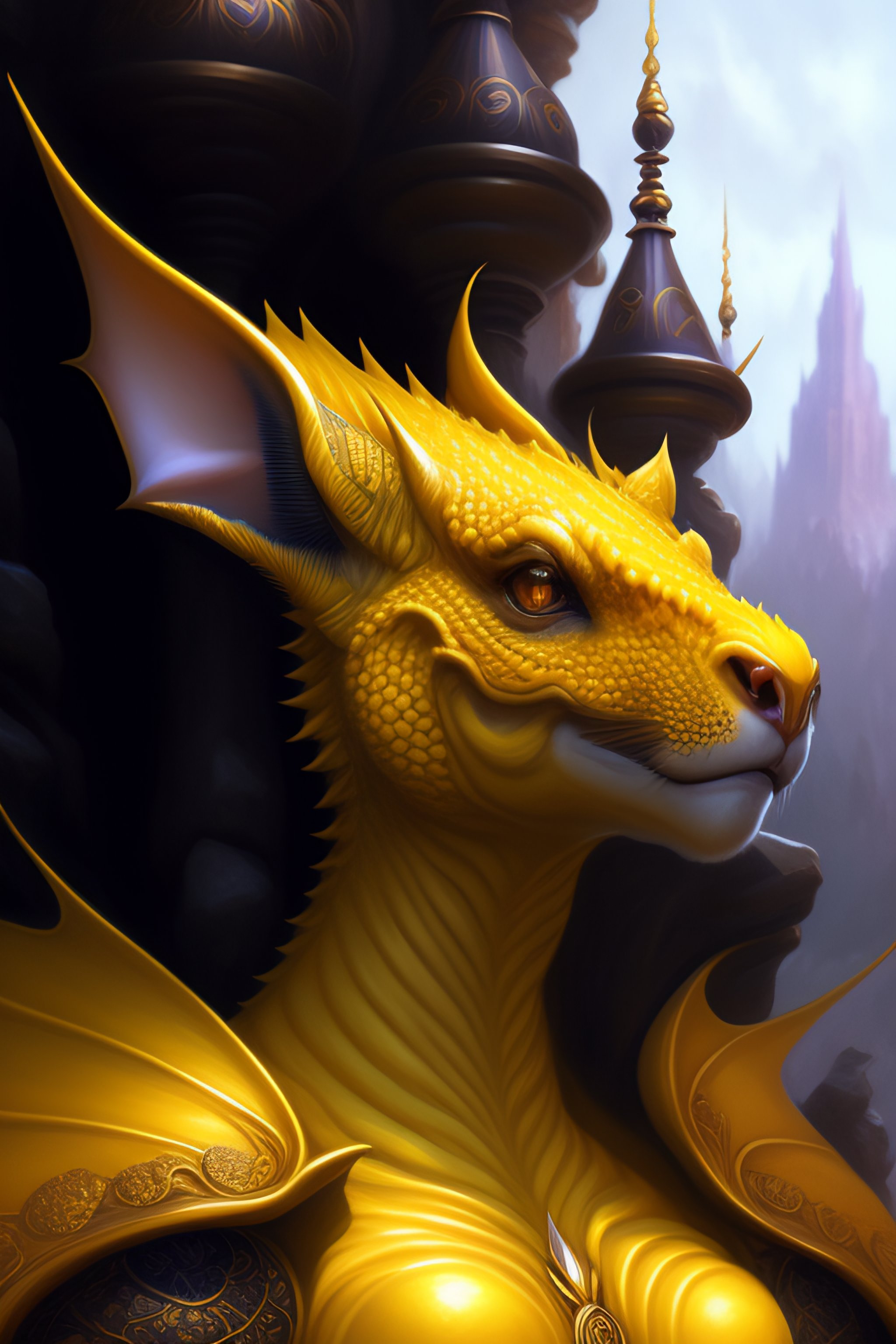 Lexica - Horror, scales, draconian small yellow beast, intricate ...