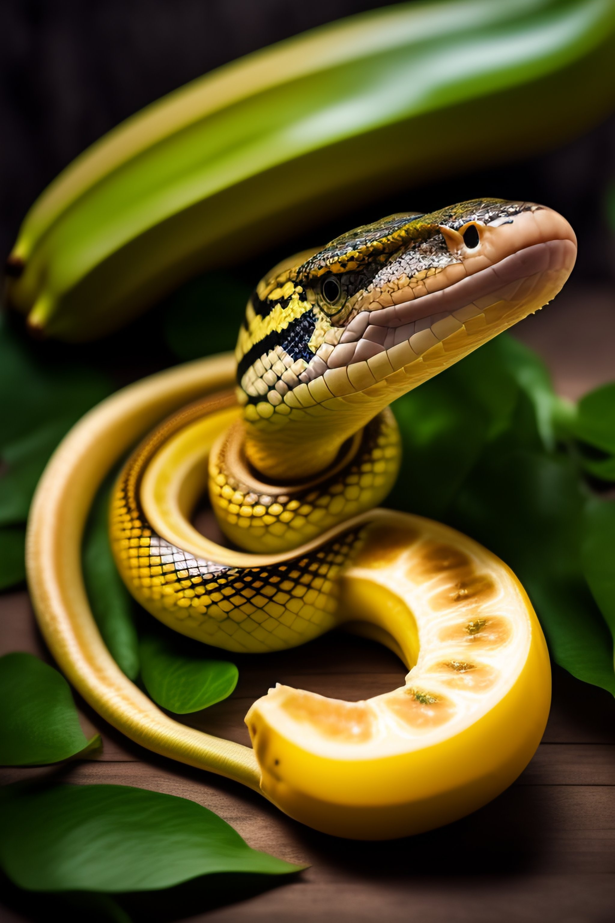 Lexica - Snake with banana skin