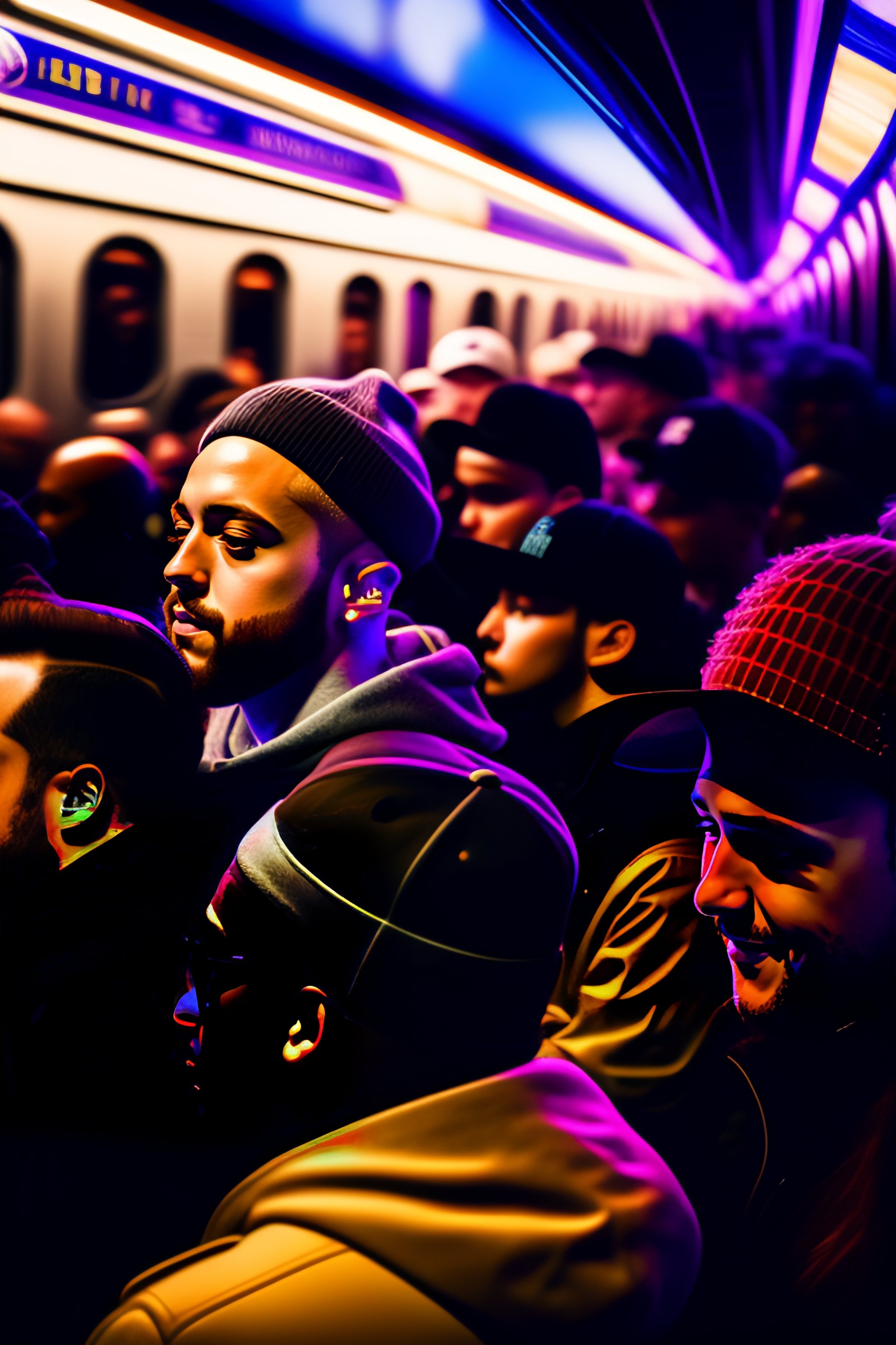 Lexica - Mac Miller concert on a subway, Train packed with fans, Mac ...