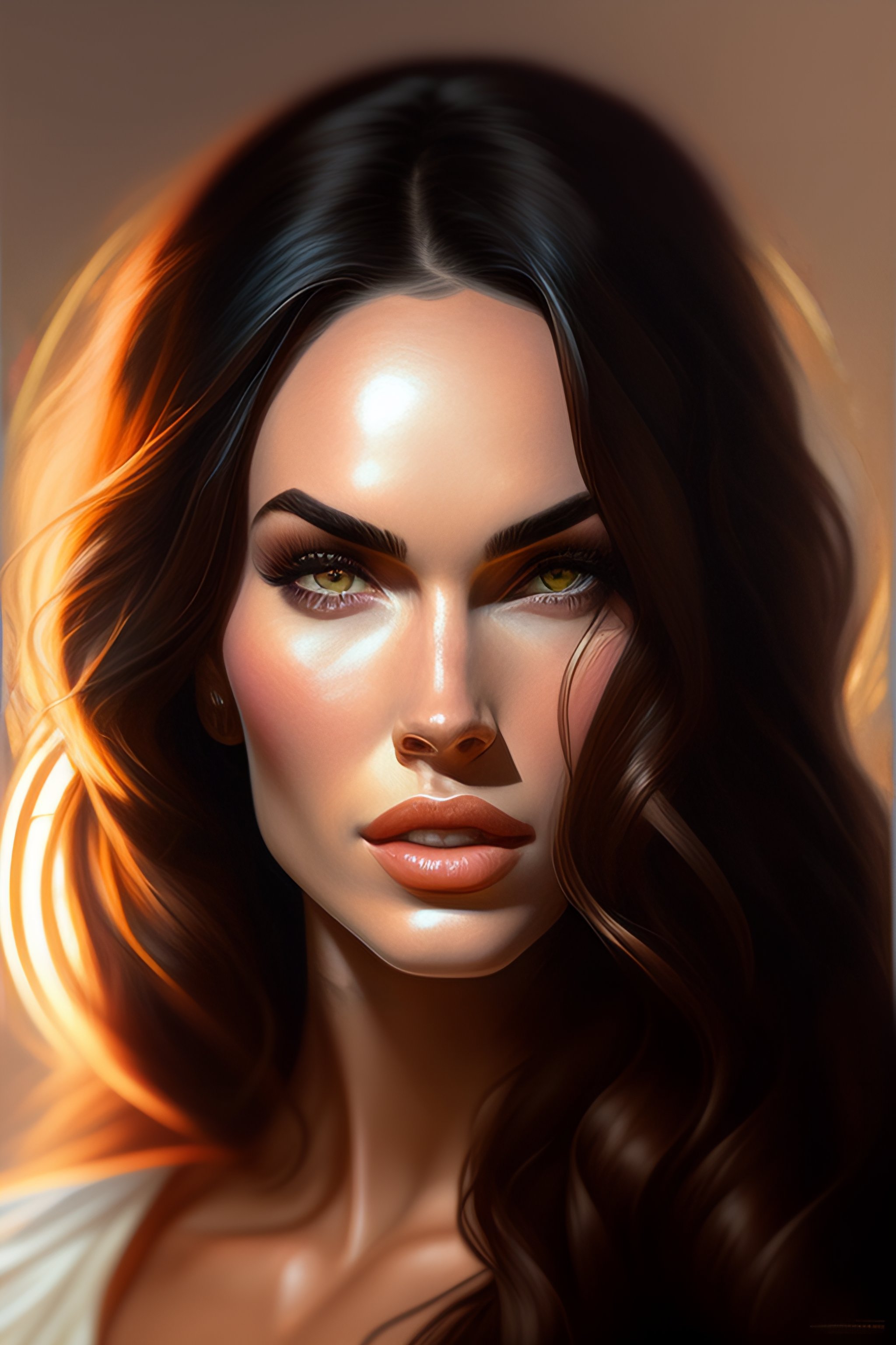 Lexica - Portrait of megan fox with semi opened mouth, intricate ...