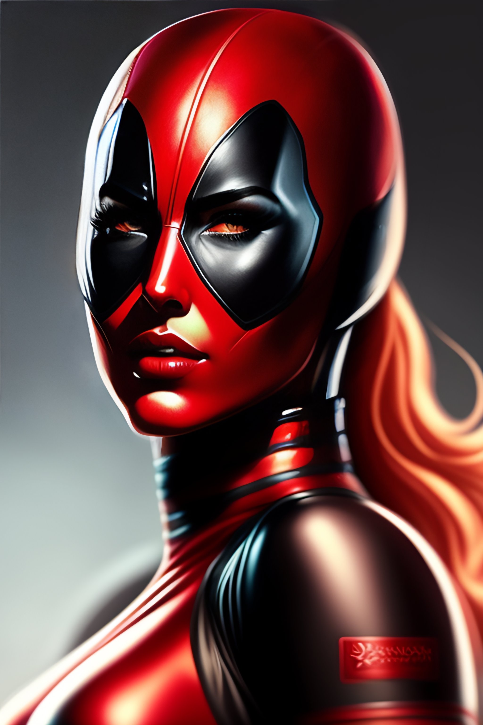 Lexica - Sexy lady as Deadpool , realistic portrait, symmetrical ...