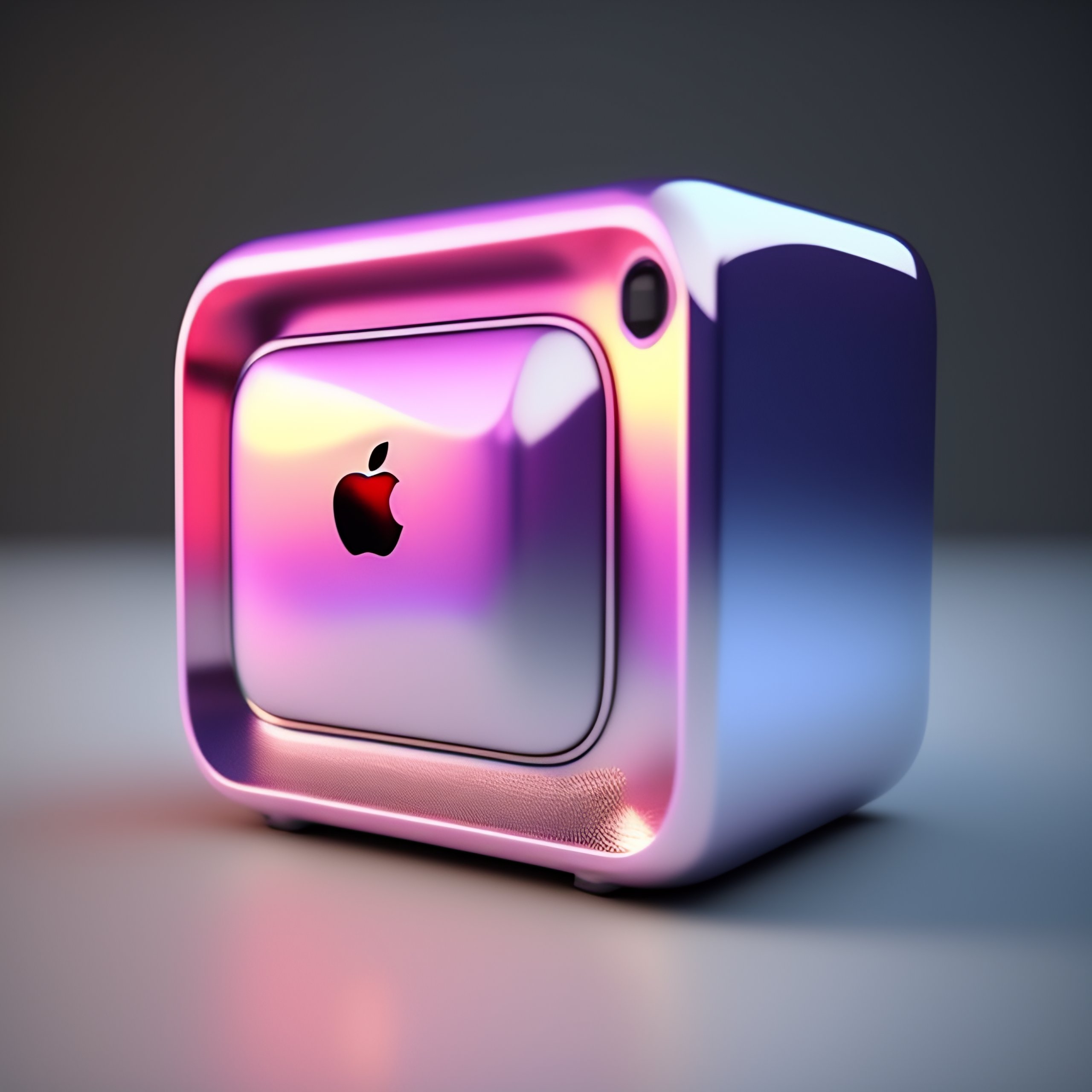 Lexica 3D Retro Tiny Cute Original Apple Mac II Render